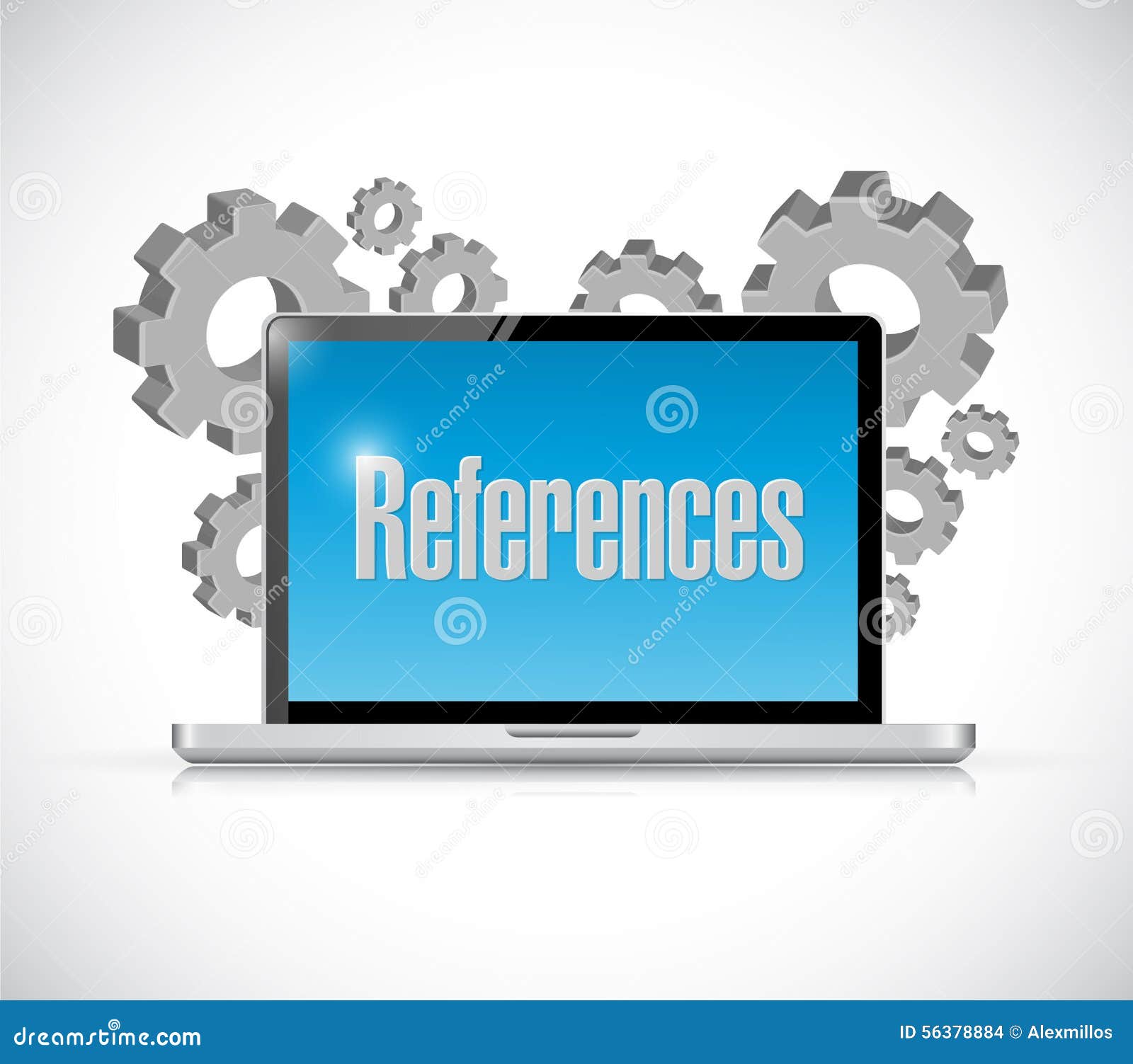 References Computer Sign Concept Stock Illustration - Illustration of ...