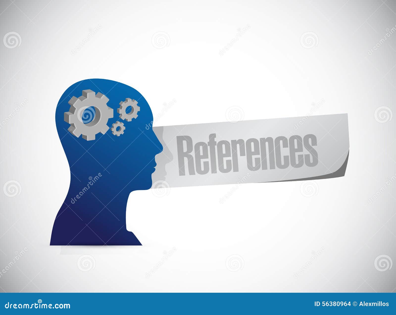 References Head Sign Concept Stock Illustration - Illustration of ...