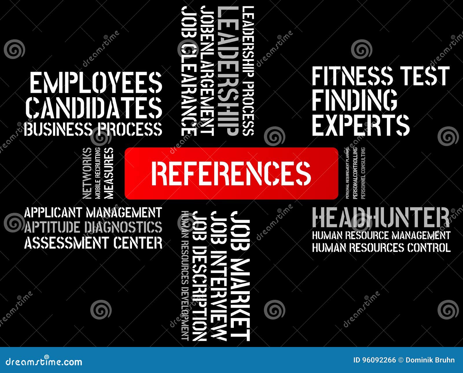 REFERENCES - Image with Words Associated with the Topic RECRUITING ...
