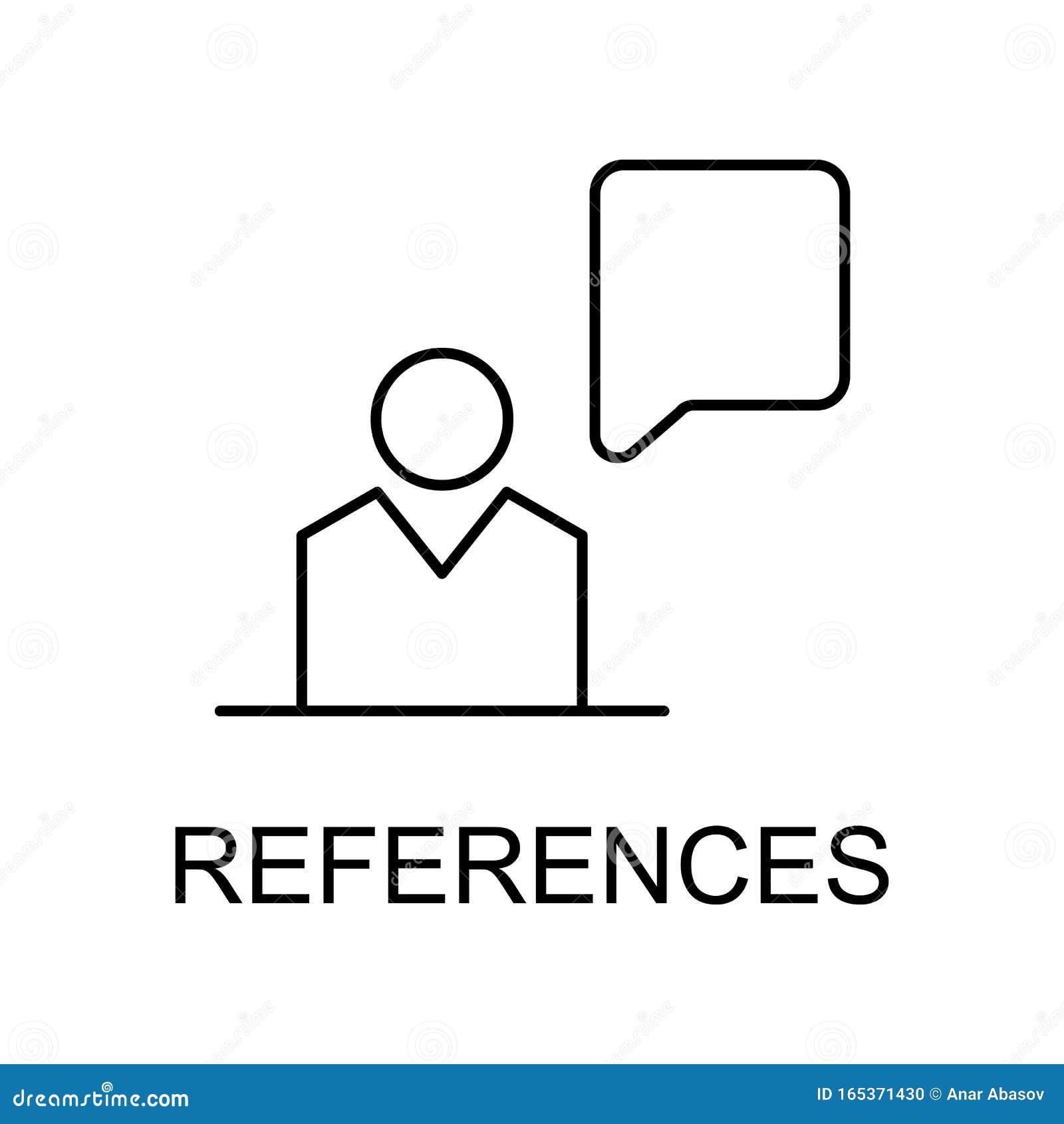 References Line Icon. Element of Human Resources Signs with Name for ...