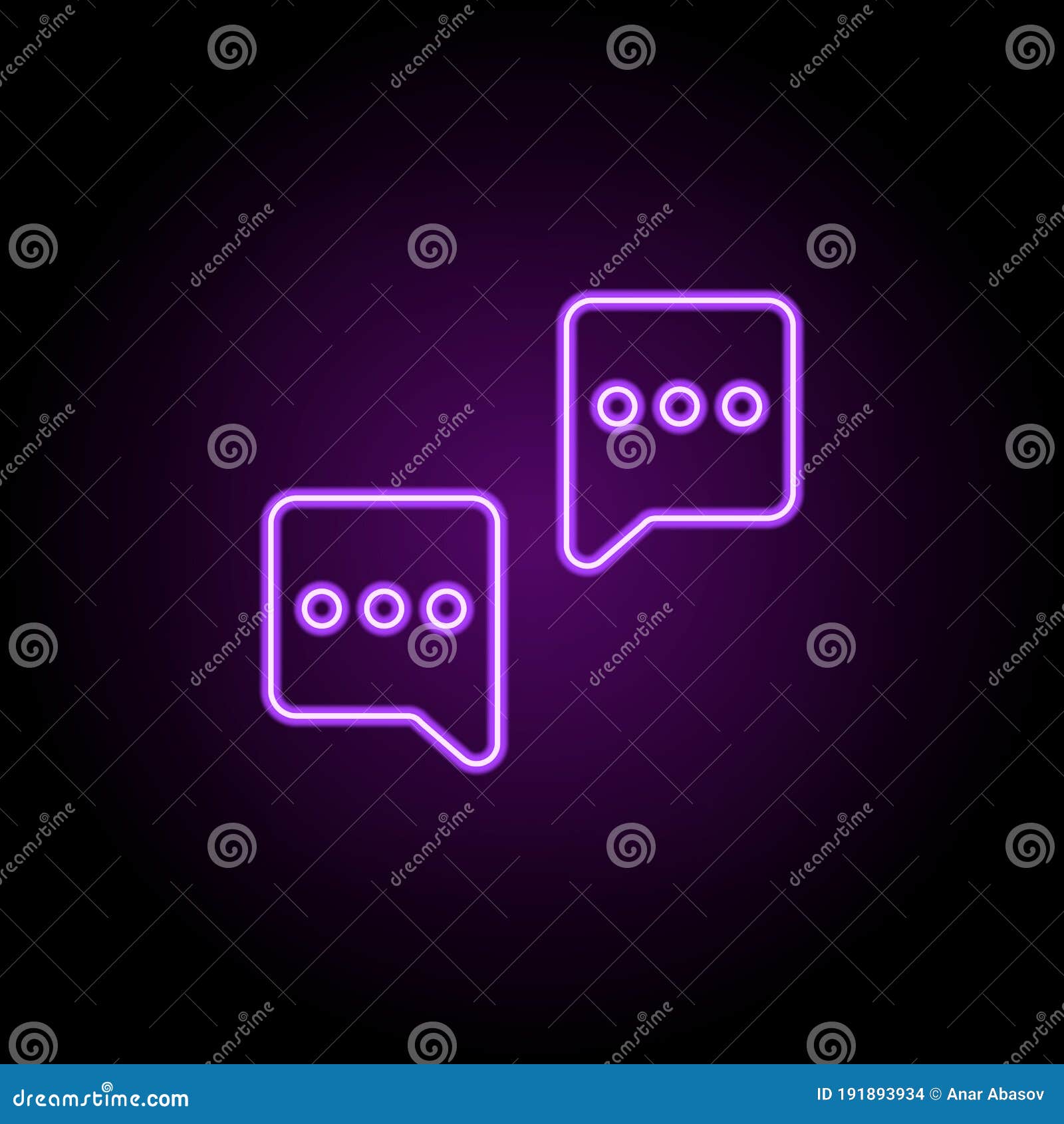 References Line Icon. Elements of Web in Neon Style Icons Stock ...