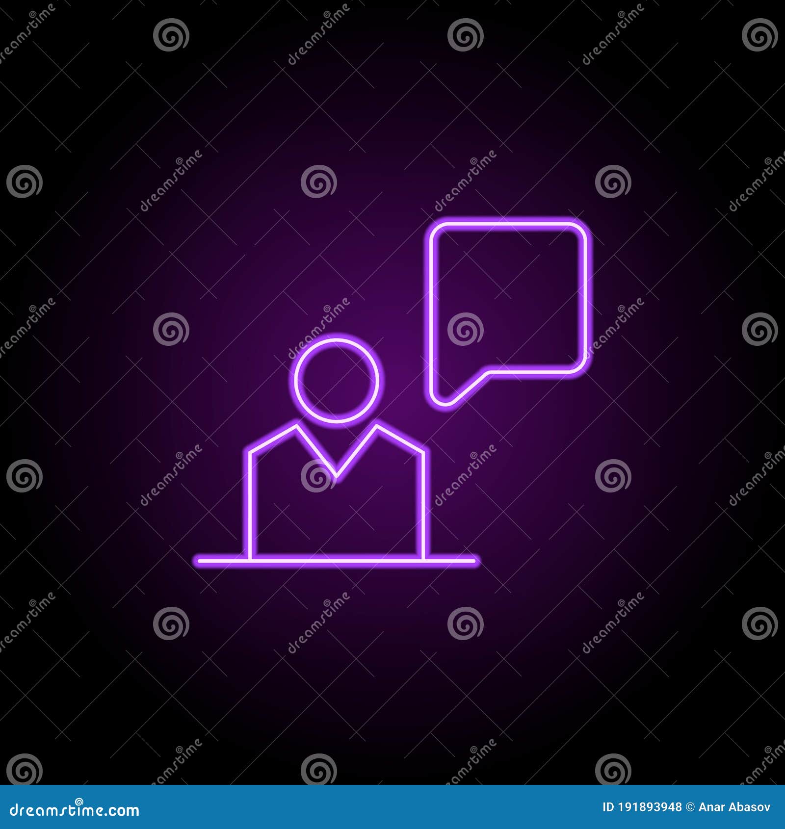 References Line Icon. Elements of Web in Neon Style Icons Stock ...