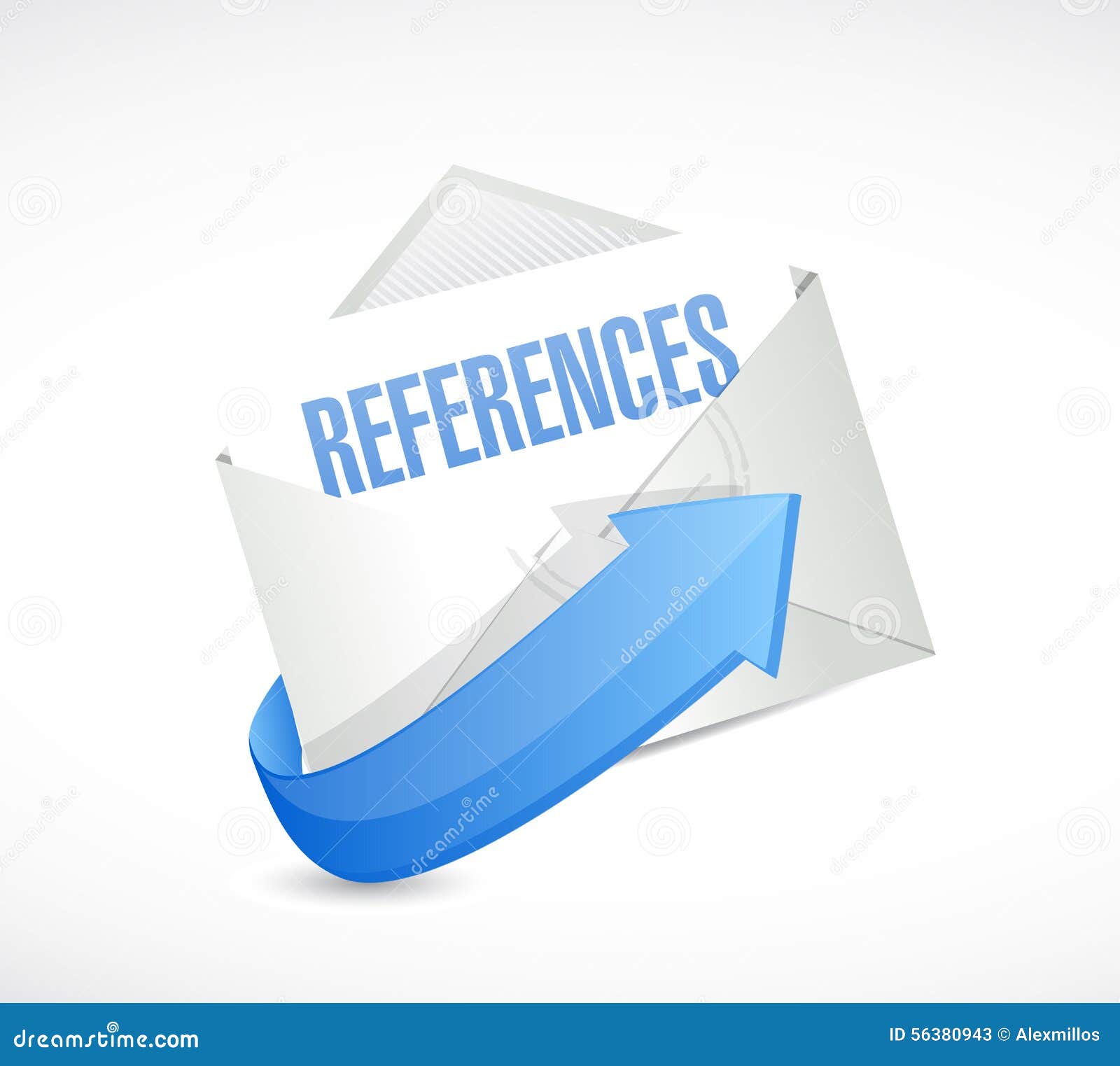 References Mail Sign Concept Stock Illustration - Illustration of ...