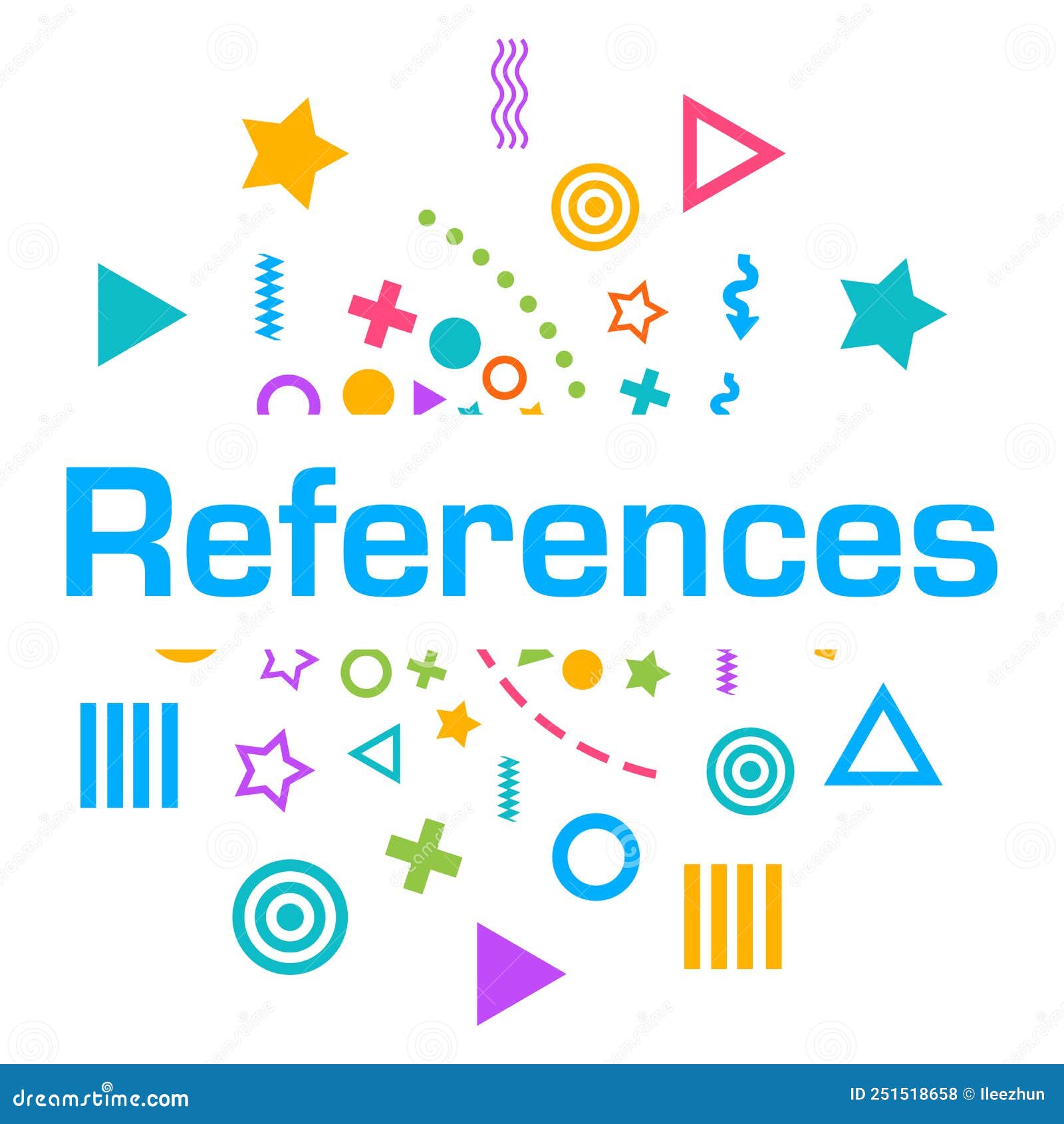 References Colorful Random Shapes Circular Text Stock Illustration ...
