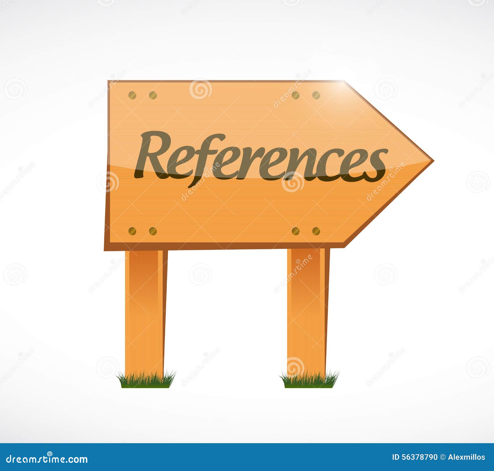 References Wood Sign Concept Illustration Stock Illustration ...