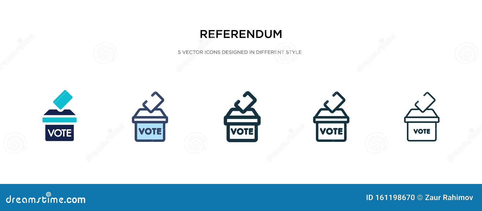 Referendum Icon in Different Style Vector Illustration. Two Colored and ...