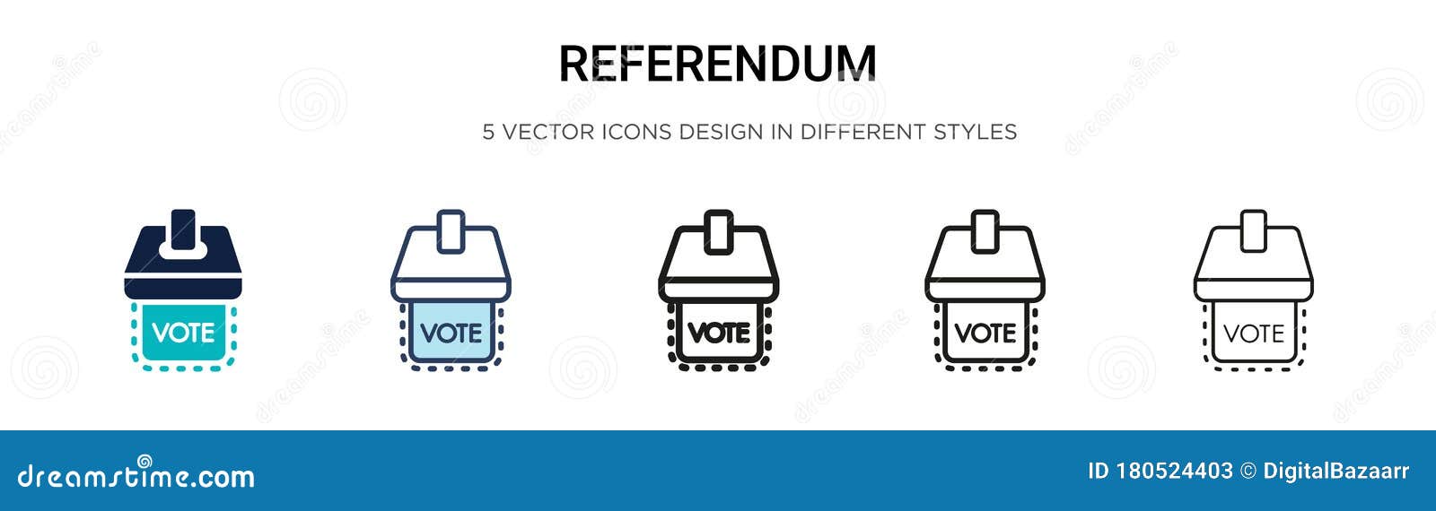 Referendum Icon in Filled, Thin Line, Outline and Stroke Style. Vector ...