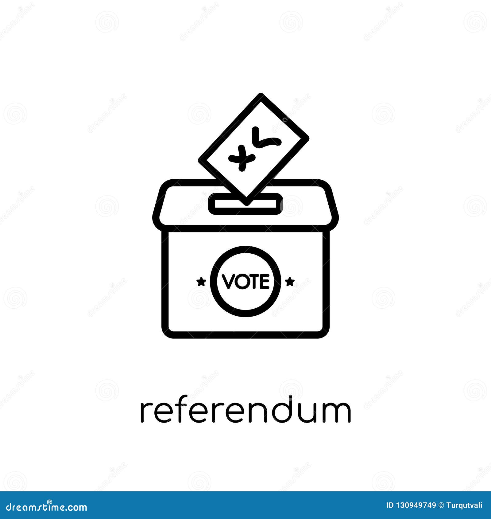 Referendum Icon. Trendy Modern Flat Linear Vector Referendum Icon on ... Referendum Icon. Trendy Modern Flat Linear Vector Referendum Icon on ...