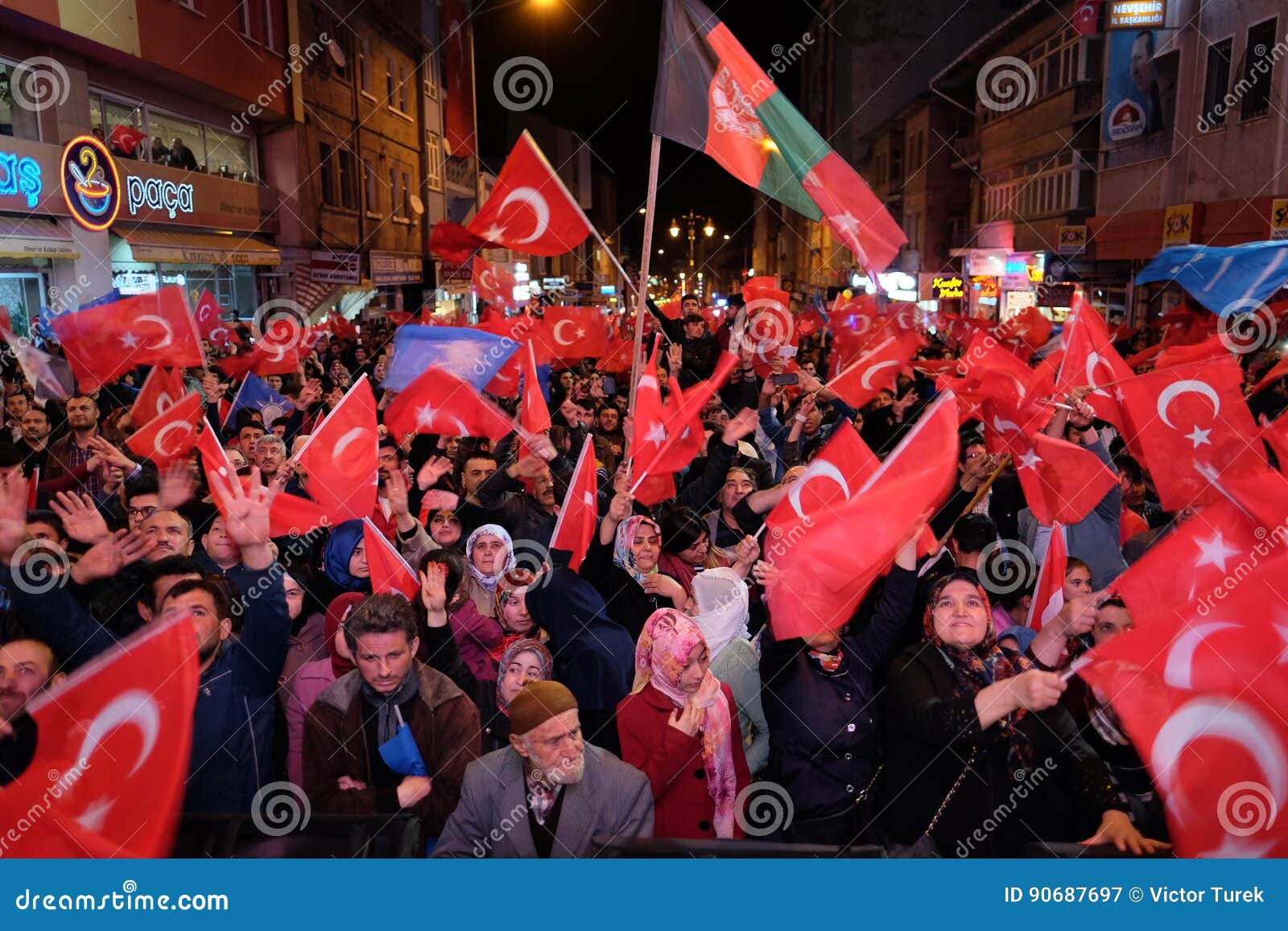 Referendum Turkey Celebration Editorial Photography - Image of crowd ...