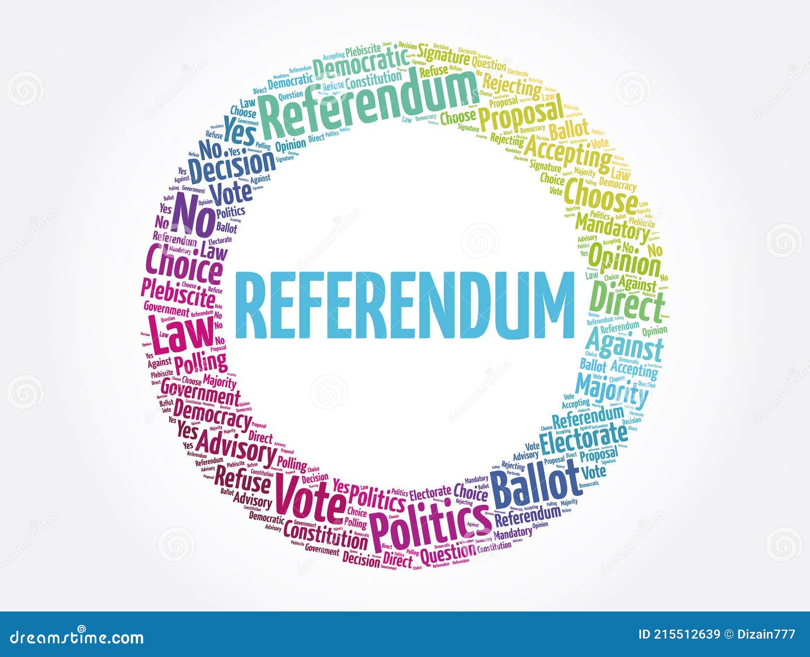 Referendum Word Cloud Collage, Concept Background Stock Illustration ...