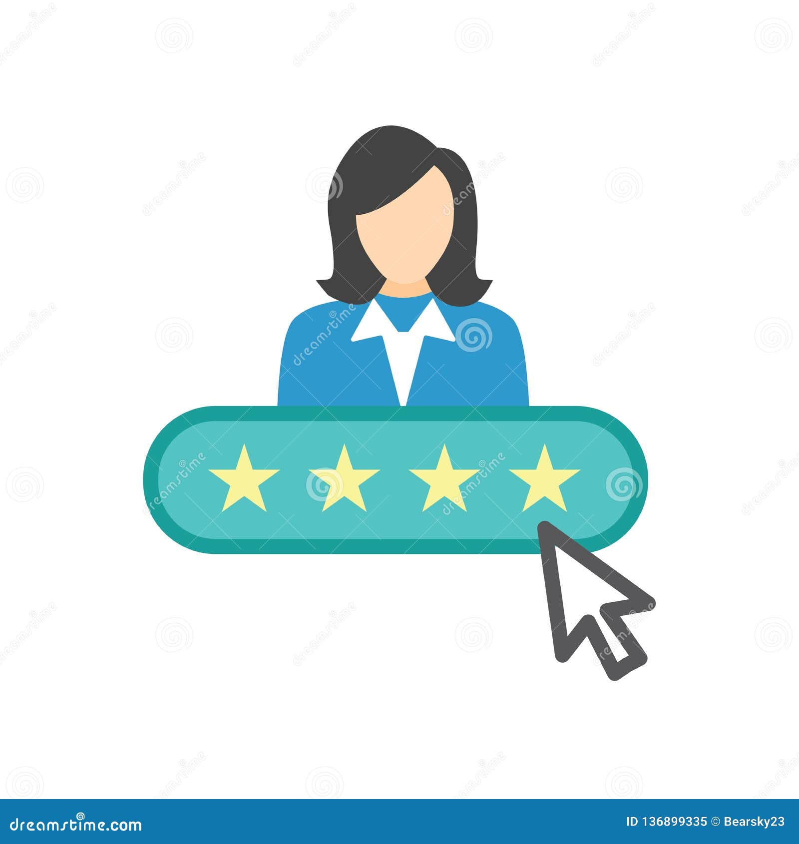 Referral Job Reference Icon with Recommendations, Performance Review ...