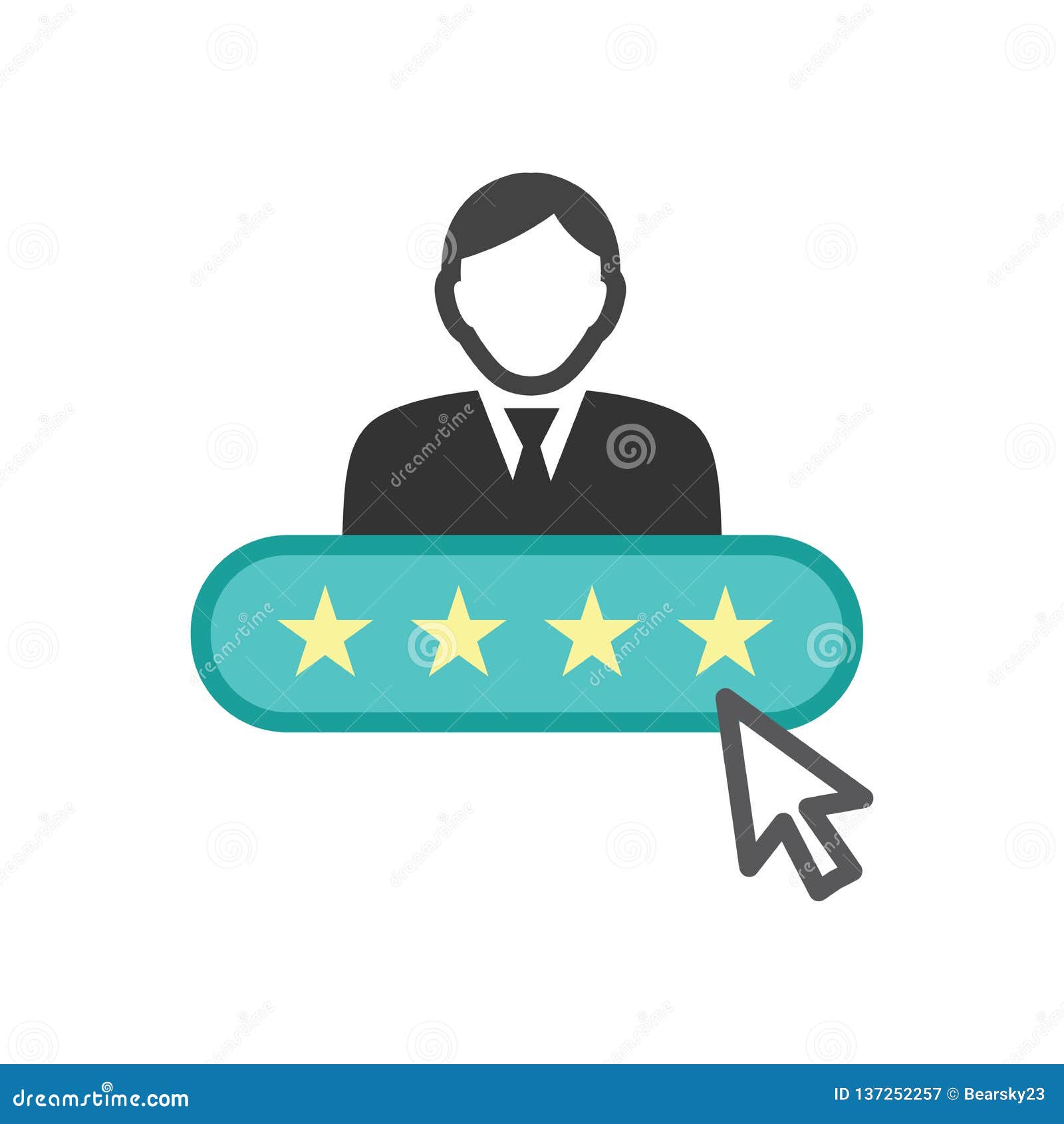 Referral Job Reference Icon with Recommendations, Performance Review ...