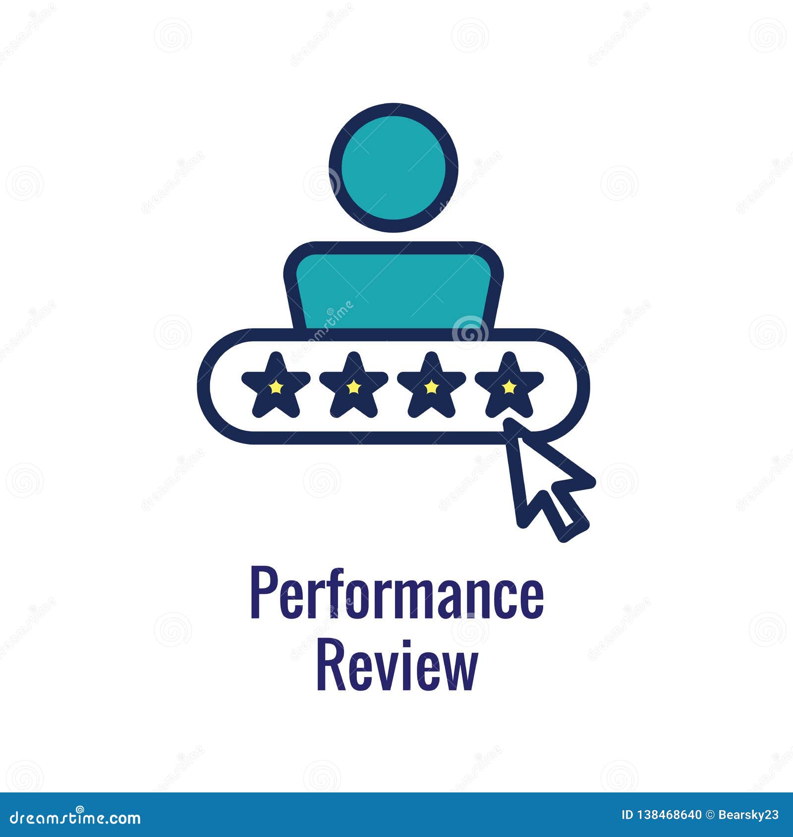 Referral Job Reference Icon with Recommendations, Performance Review ...