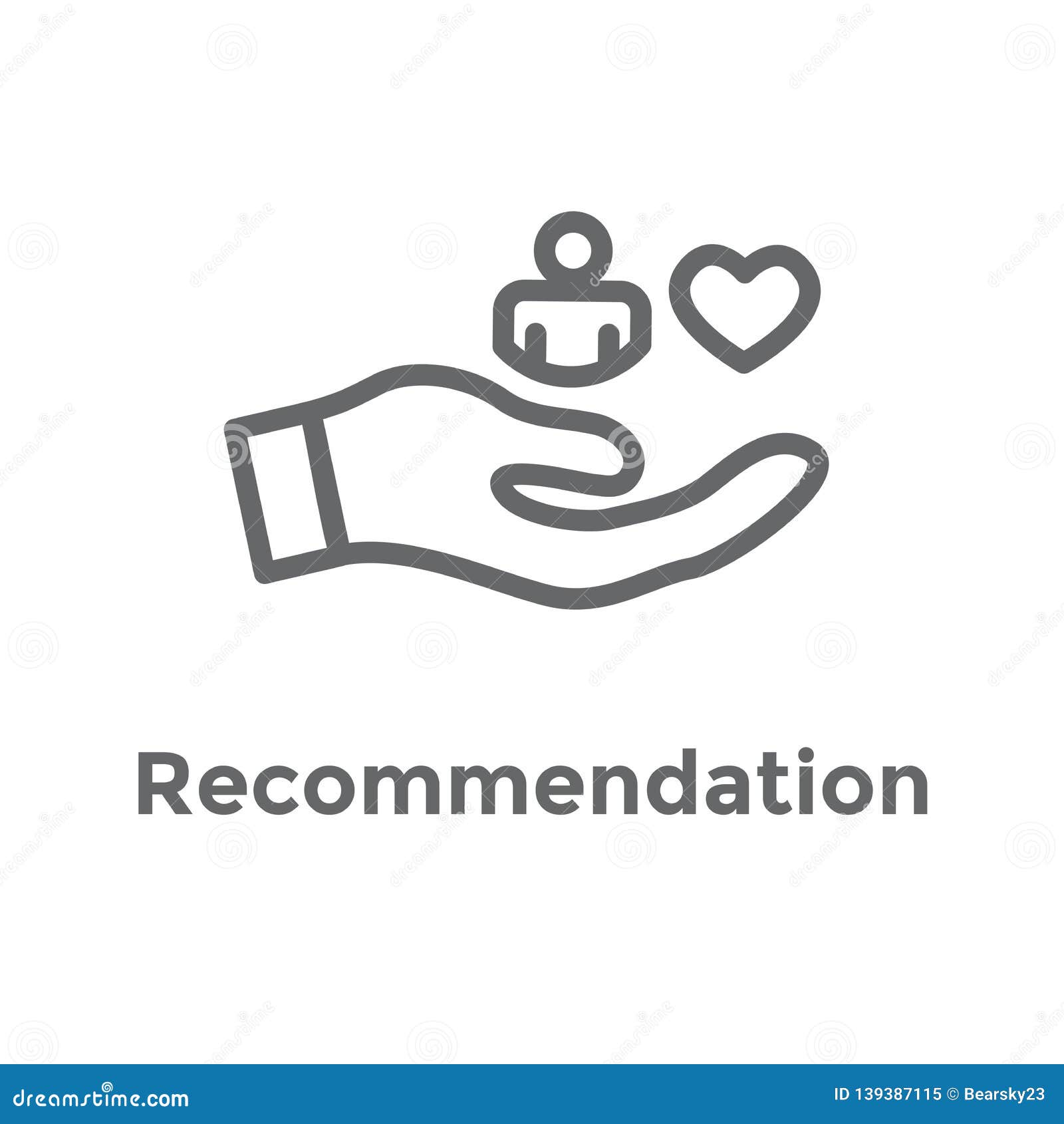 Referral Job Reference Icon with Recommendations, Performance Review ...