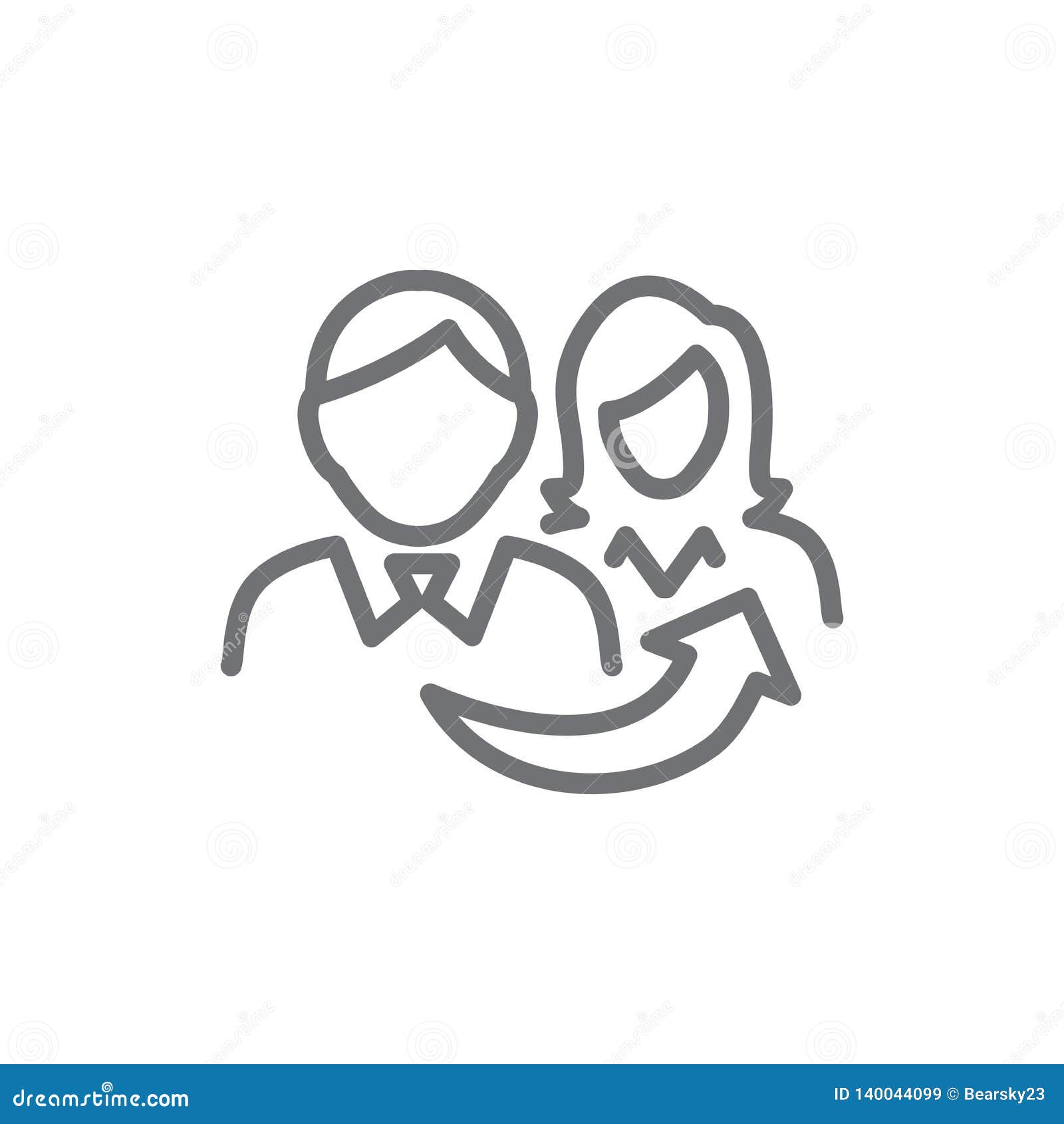 Referral Job Reference Icon with Recommendations, Performance Review ...