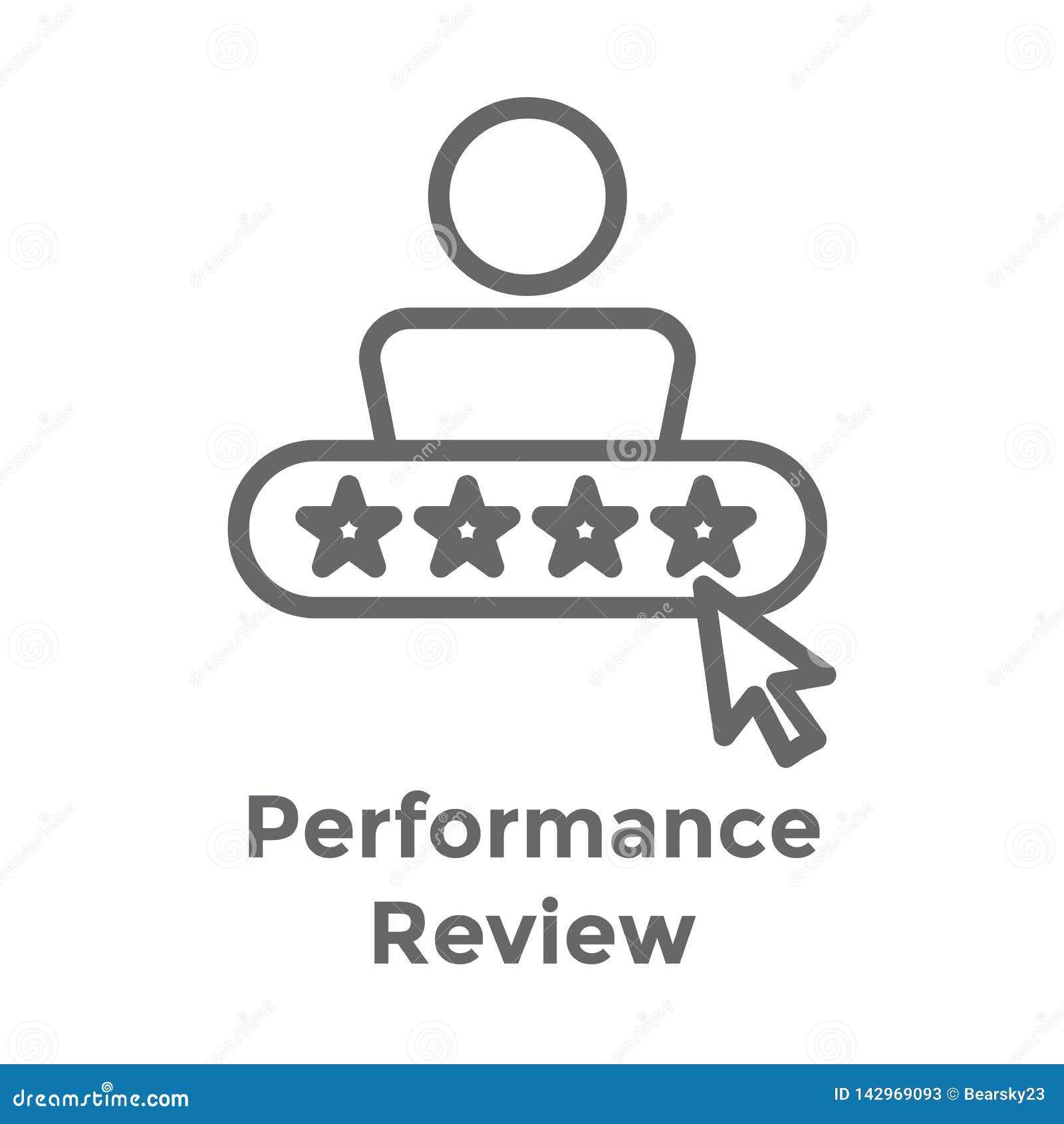 Referral Job Reference Icon with Recommendations, Performance Review ...