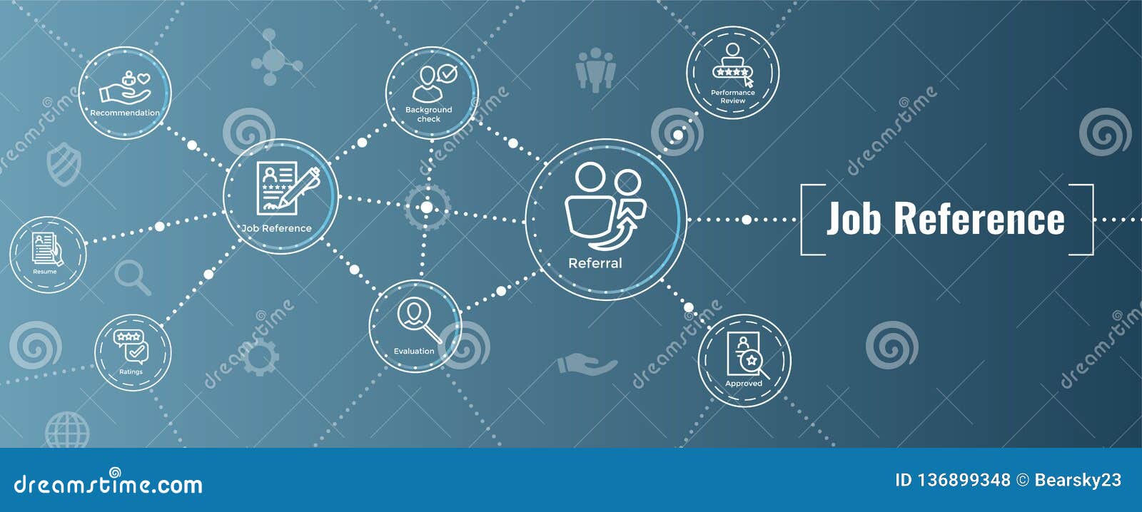 Referral Job Reference Web Header Banner and Icon Set Stock Vector ...