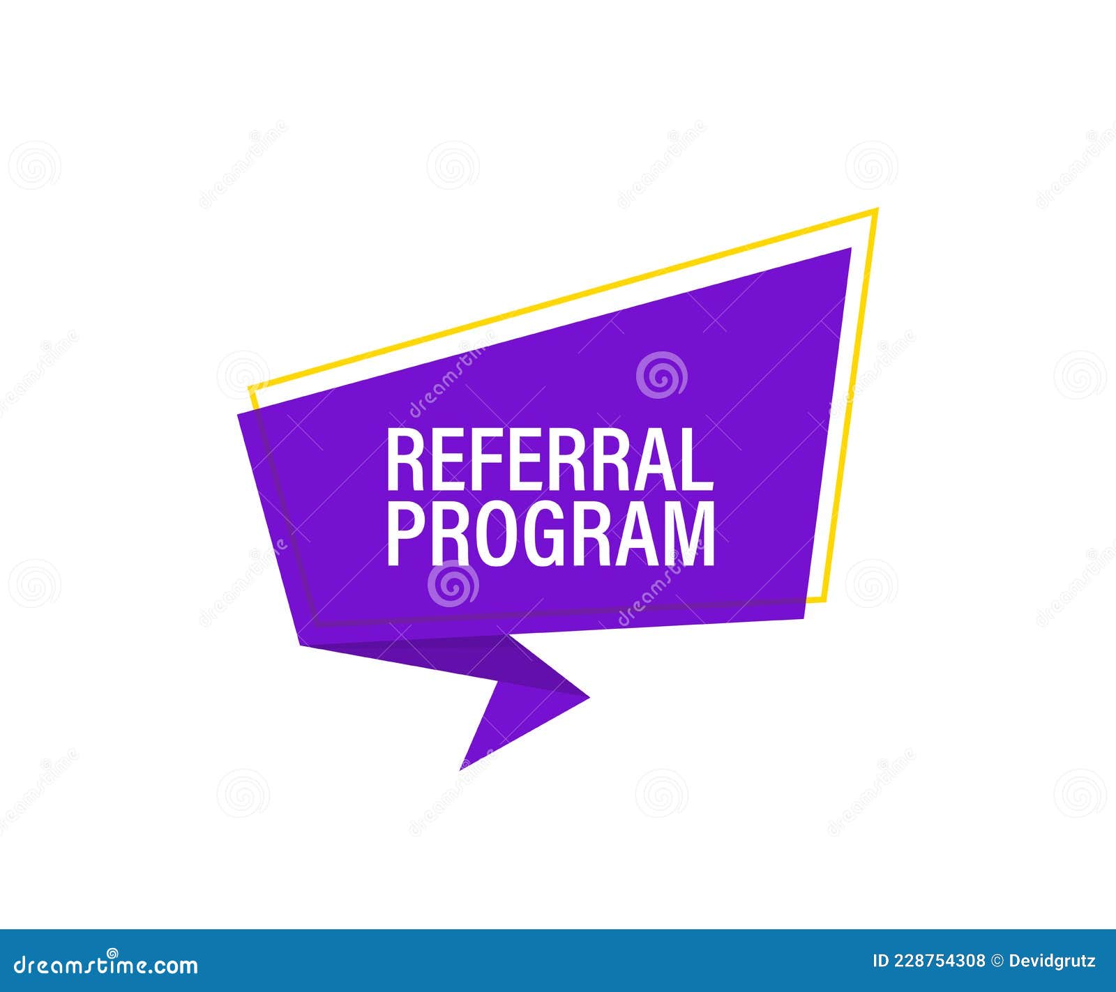 Referral Program Banner. Vector Banner. Announcement. Megaphone with ...
