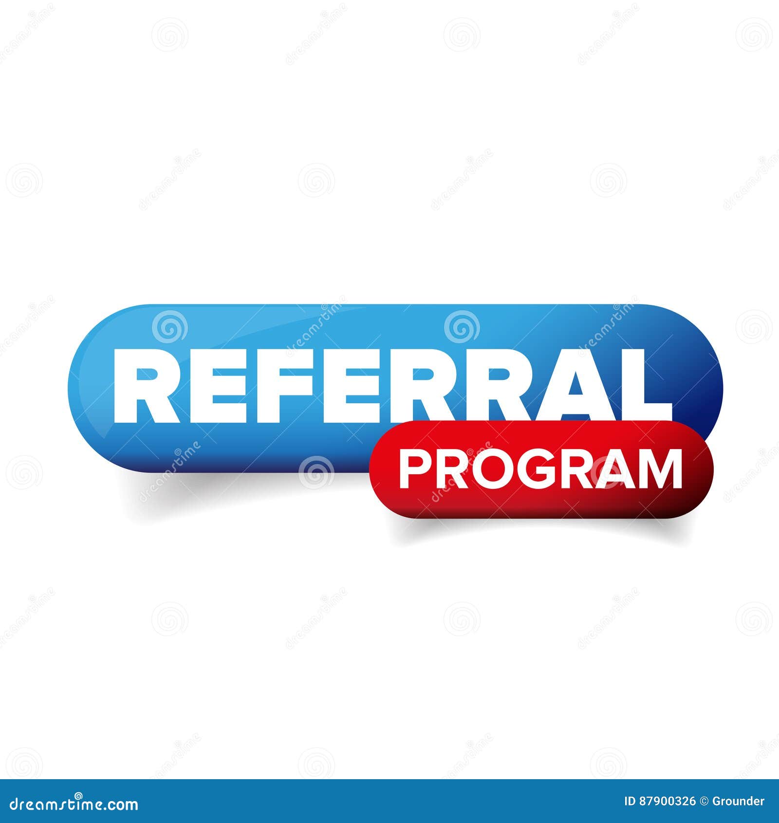 Referral program button stock vector. Illustration of communication ...