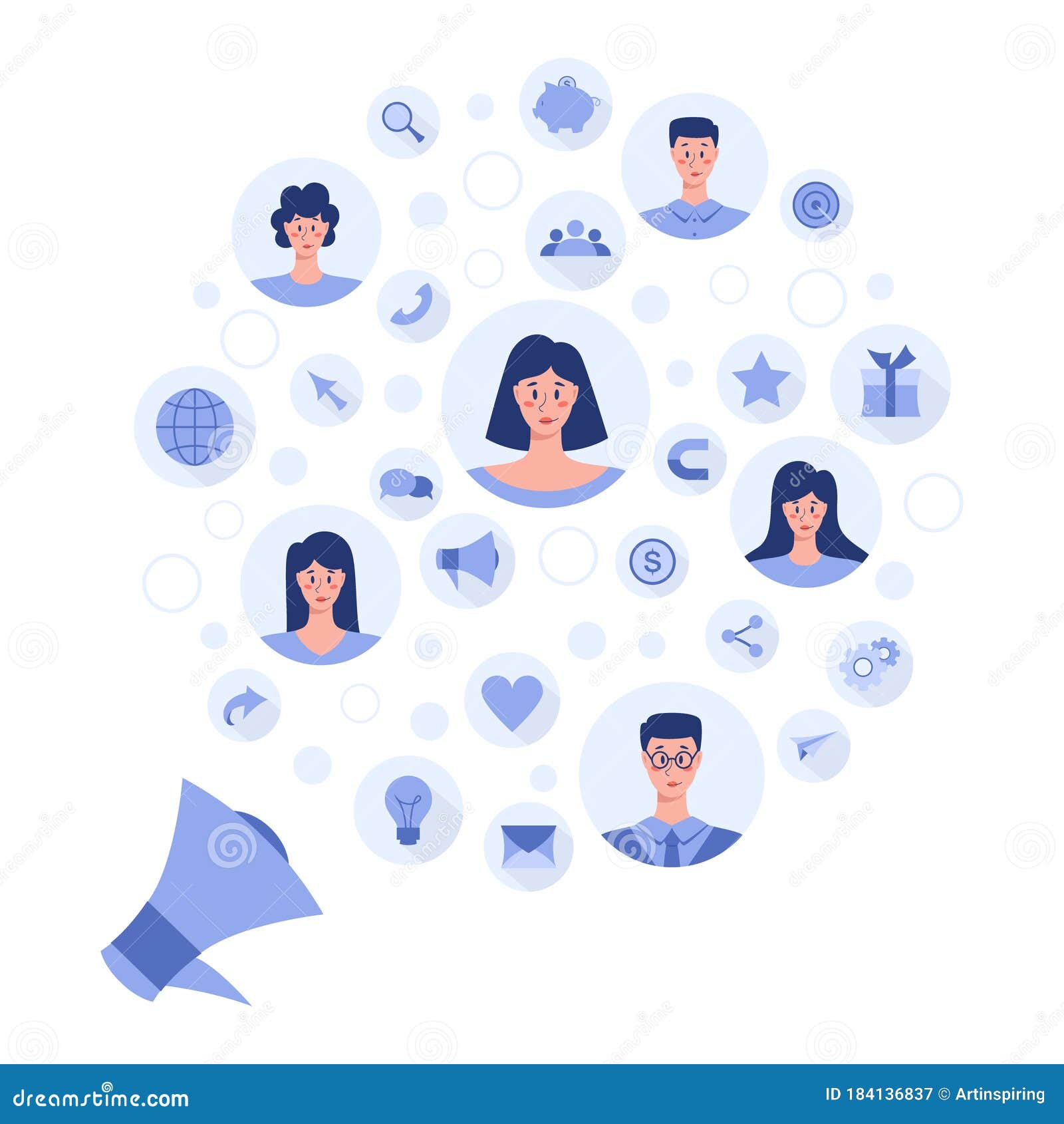 Referral Program Concept. Idea of Global Community Stock Vector ...