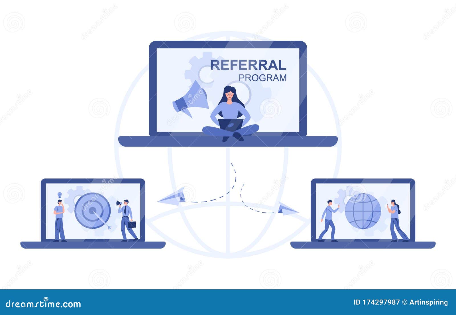 Referral Program Concept. Referral Marketing and Business Partnership ...