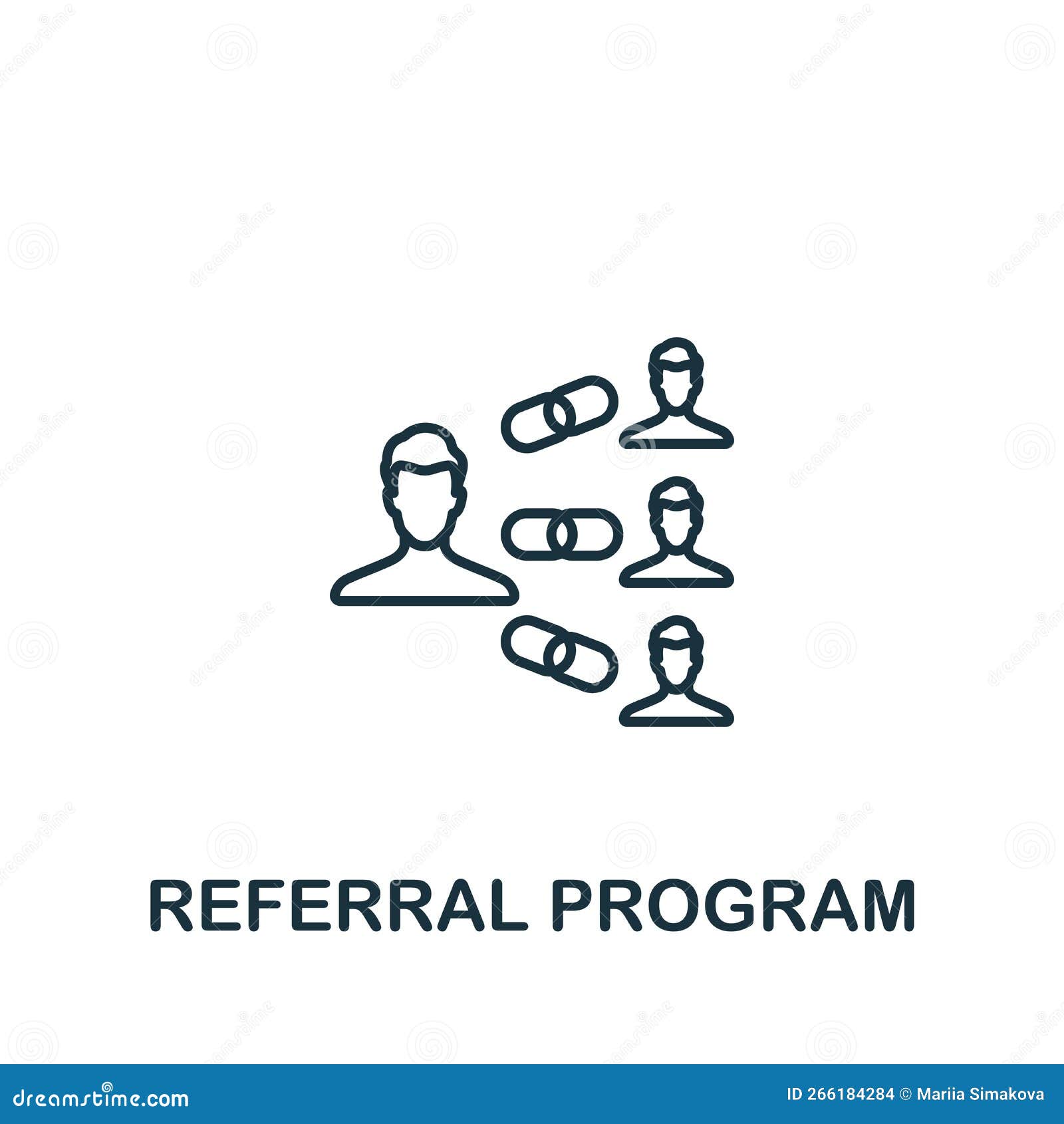 Referral Program Icon. Monochrome Simple Talent Development Icon for ...