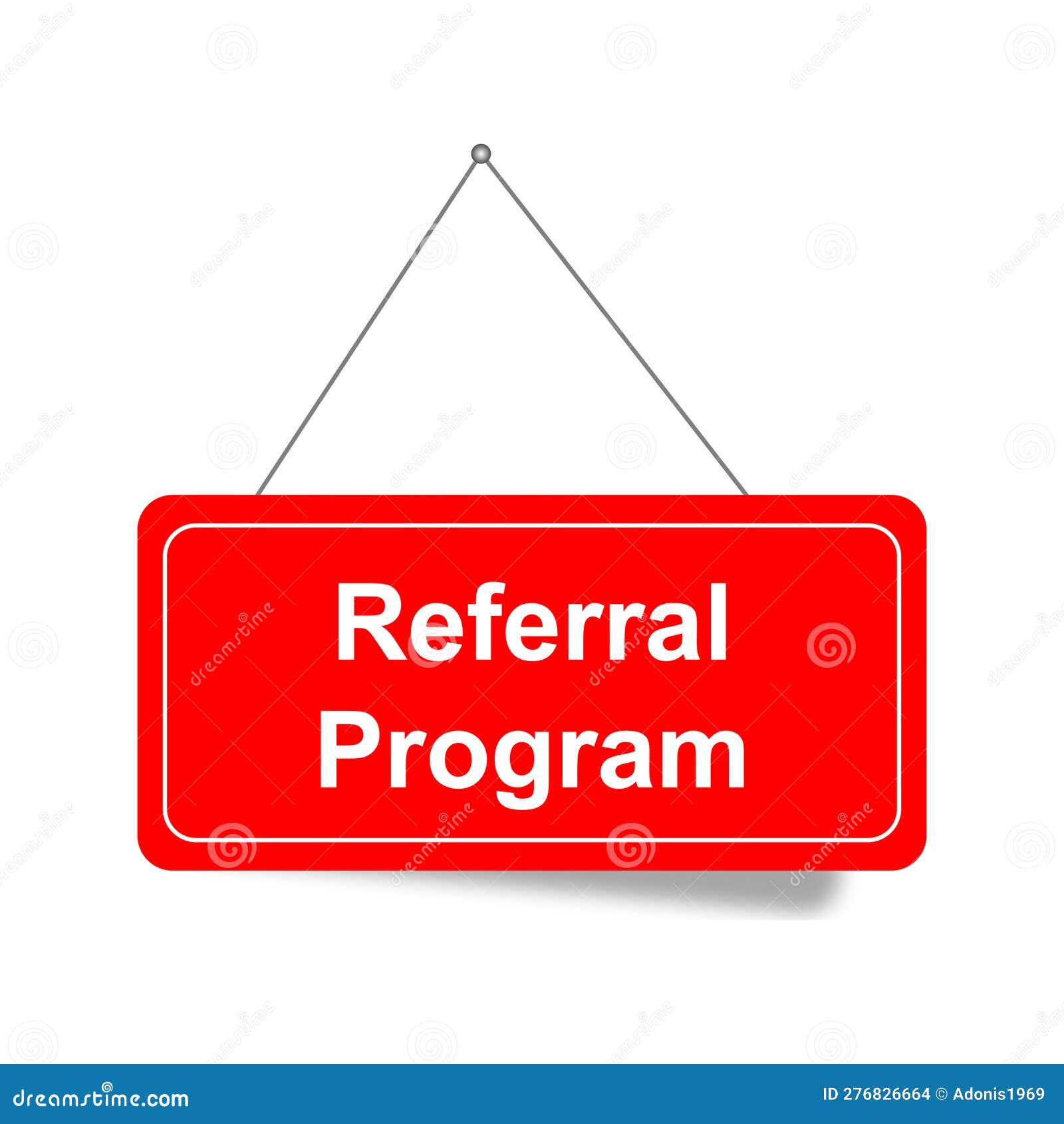 Referral Program Sign on White Stock Illustration - Illustration of ...