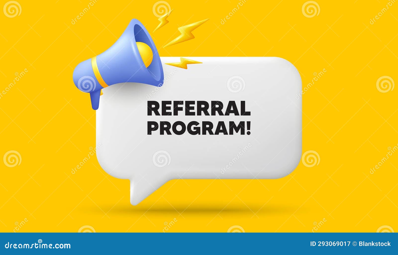 Referral Program Symbol. Refer a Friend Sign. 3d Speech Bubble Banner ...