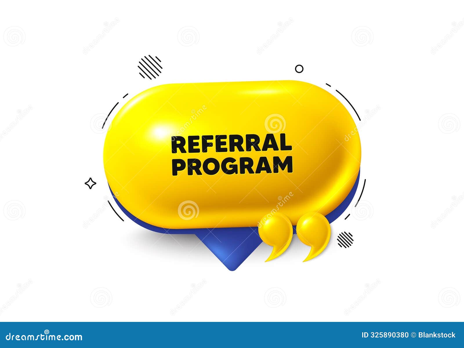 Referral Program Symbol. Refer a Friend Sign. Offer Speech Bubble 3d ...