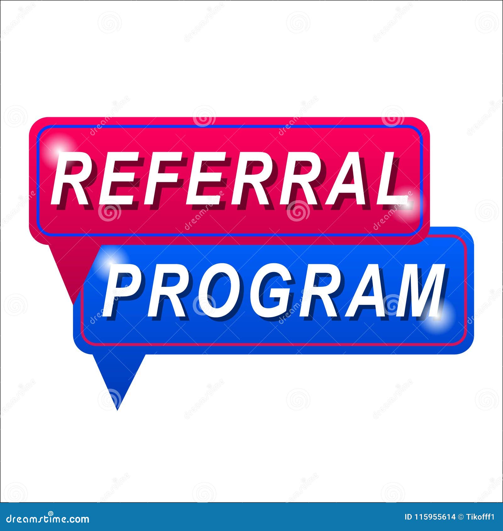 Referral Program Tag on White Background, in a Beautiful Frame Stock ...