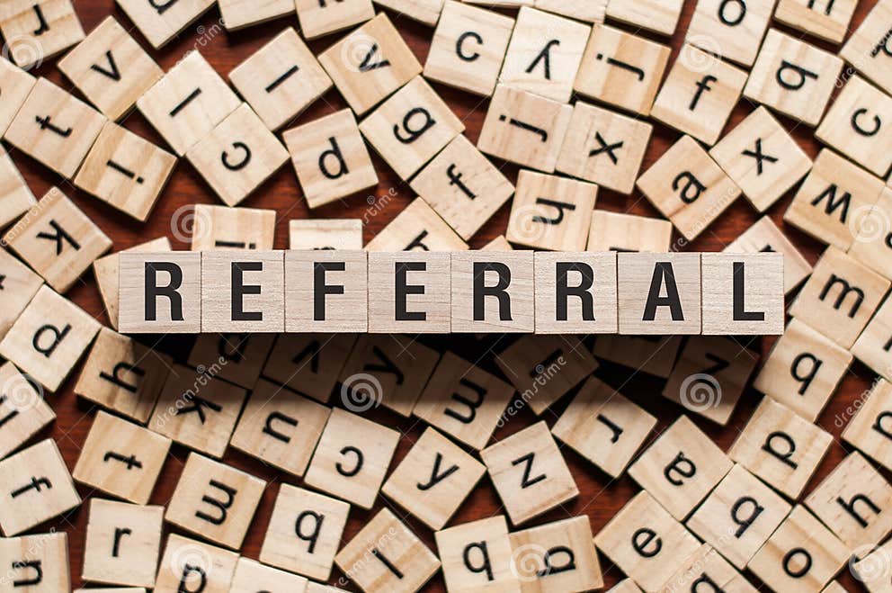 Referral word concept stock image. Image of communication - 143450687