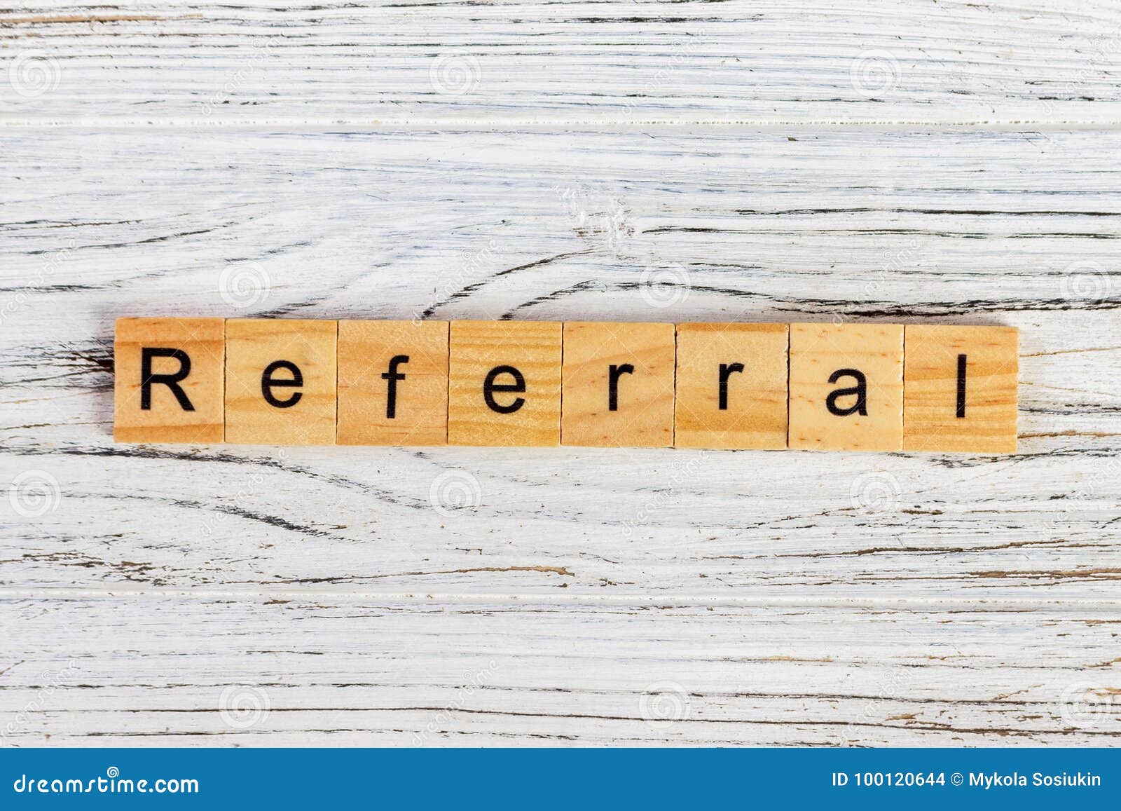 REFERRAL Word Made with Wooden Blocks Concept Stock Photo - Image of ...
