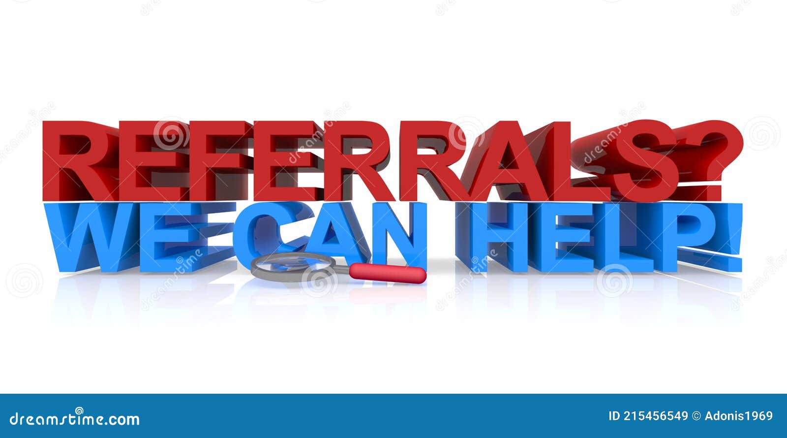 Referrals we Can Help on White Stock Illustration - Illustration of ...