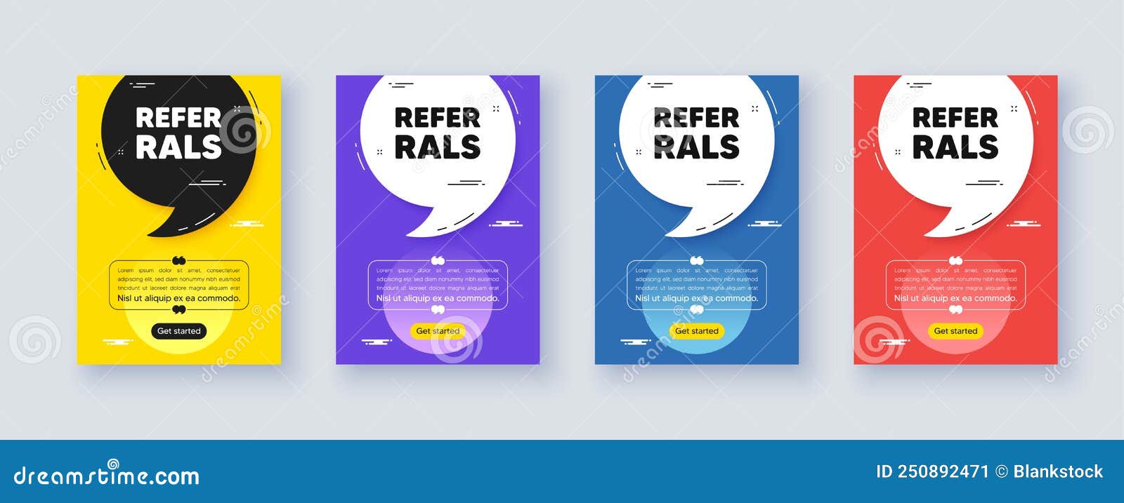 Referrals Symbol. Referral Program Sign. Poster Frame with Quote ...