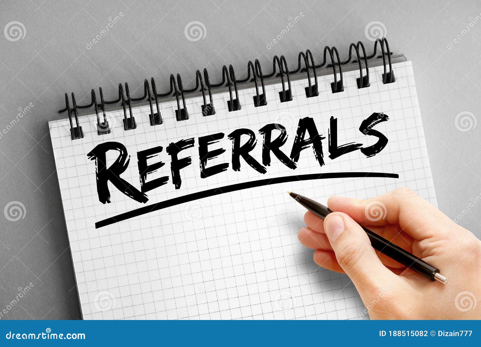 Referrals Text, Business Concept Background Stock Photo - Image of rate ...