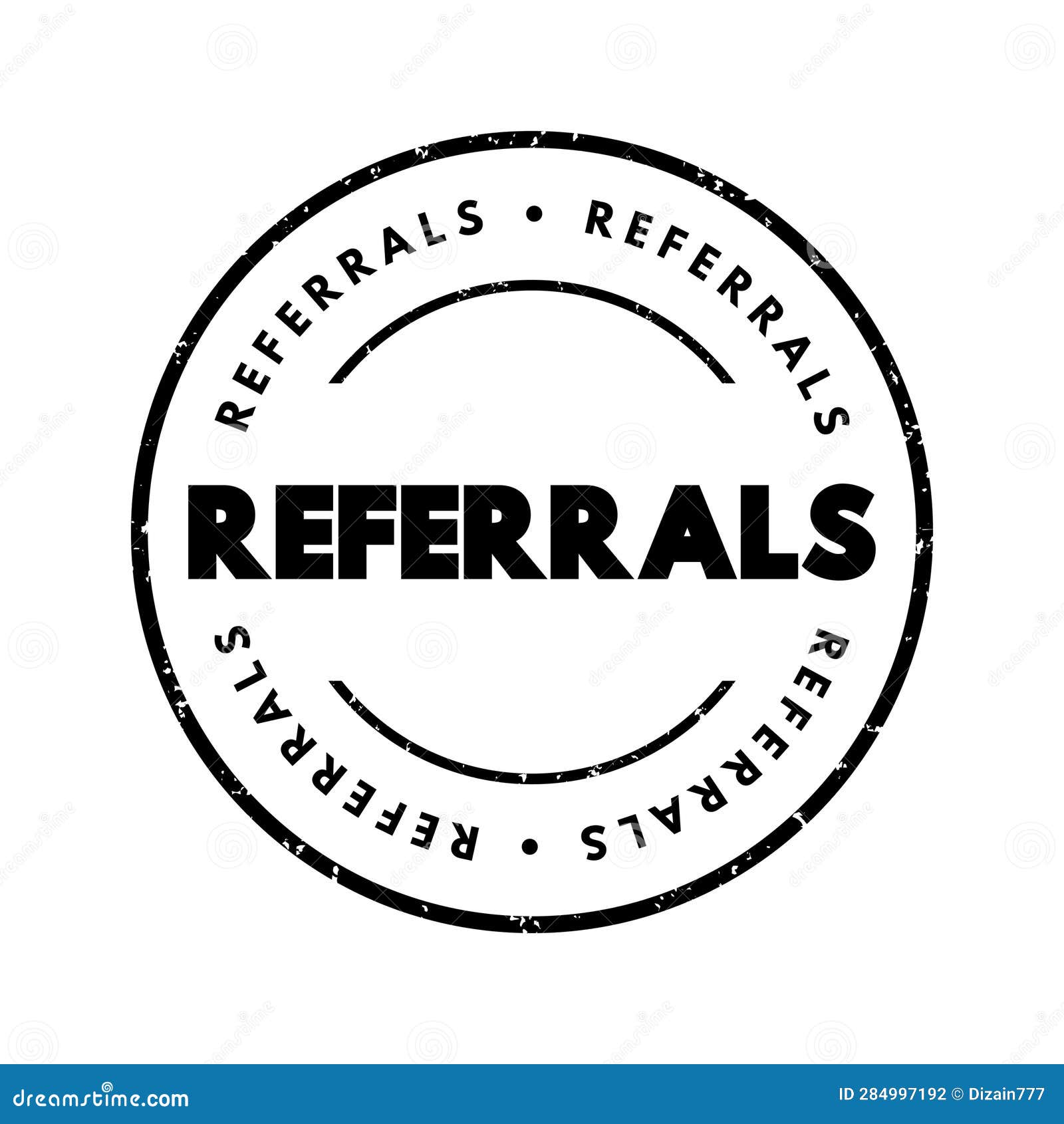 Referrals Text Stamp, Concept Background Stock Illustration ...