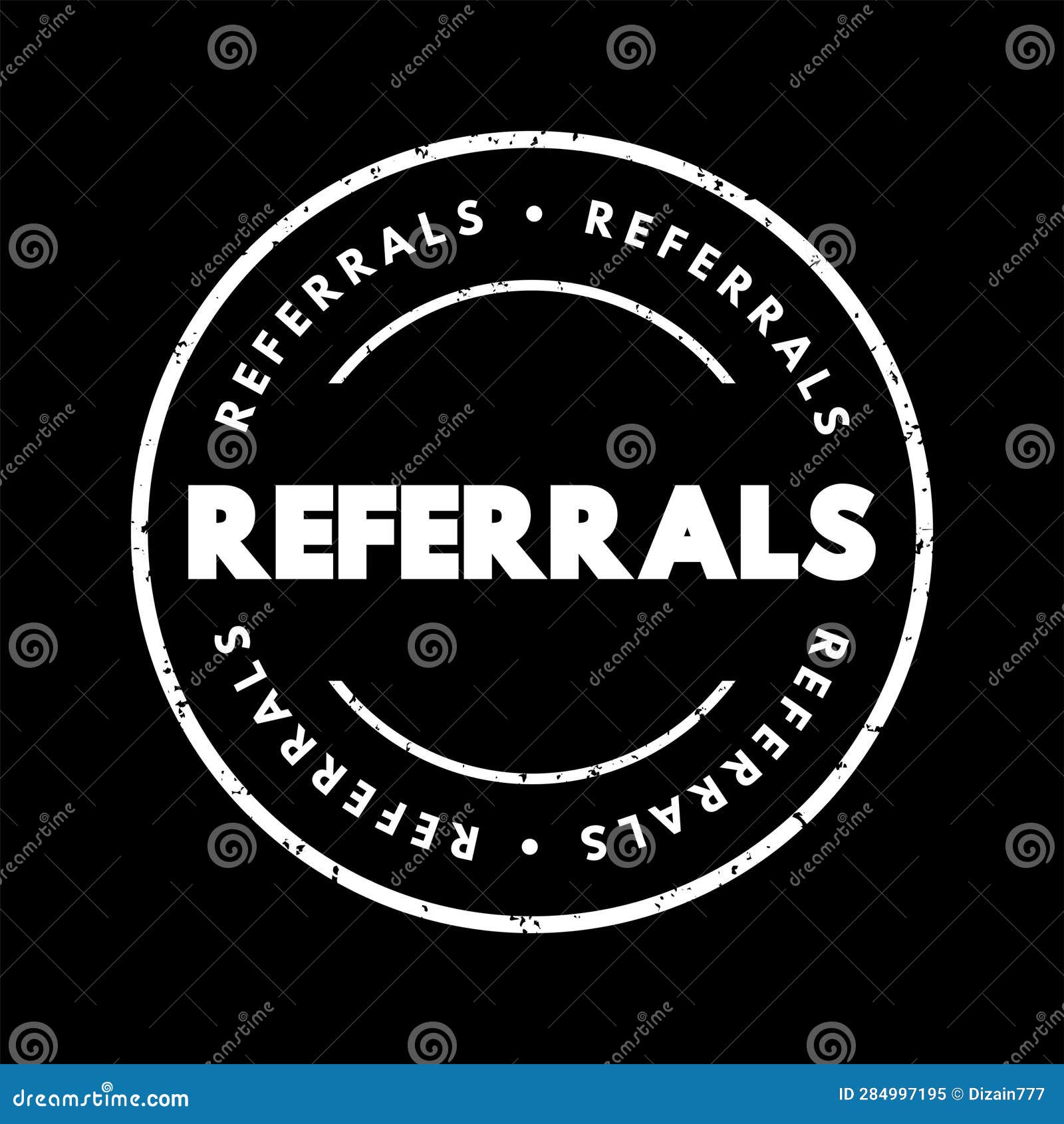Referrals Text Stamp, Concept Background Stock Illustration ...
