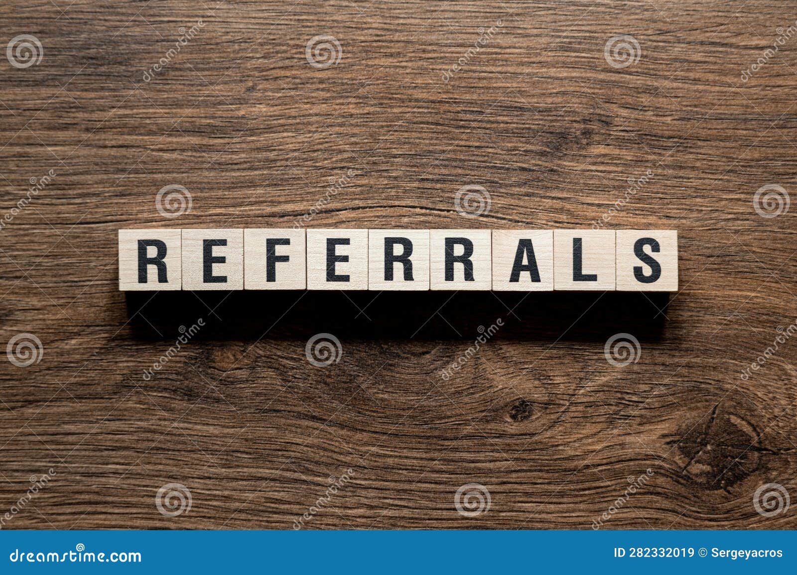 Referrals - Word Concept on Building Blocks, Text Stock Image - Image ...