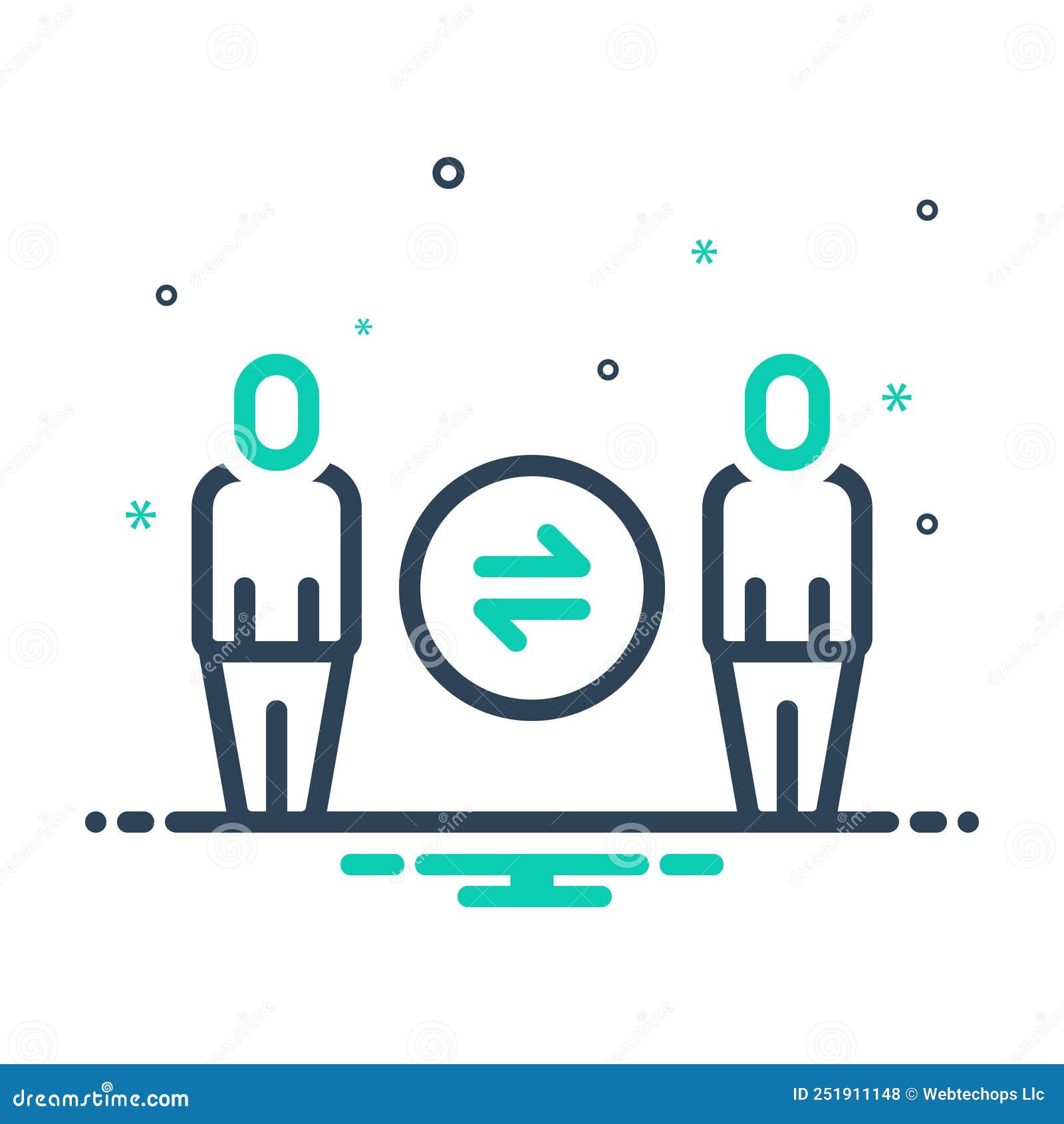 Mix Icon for Referred, Indicate and Friend Stock Vector - Illustration ...