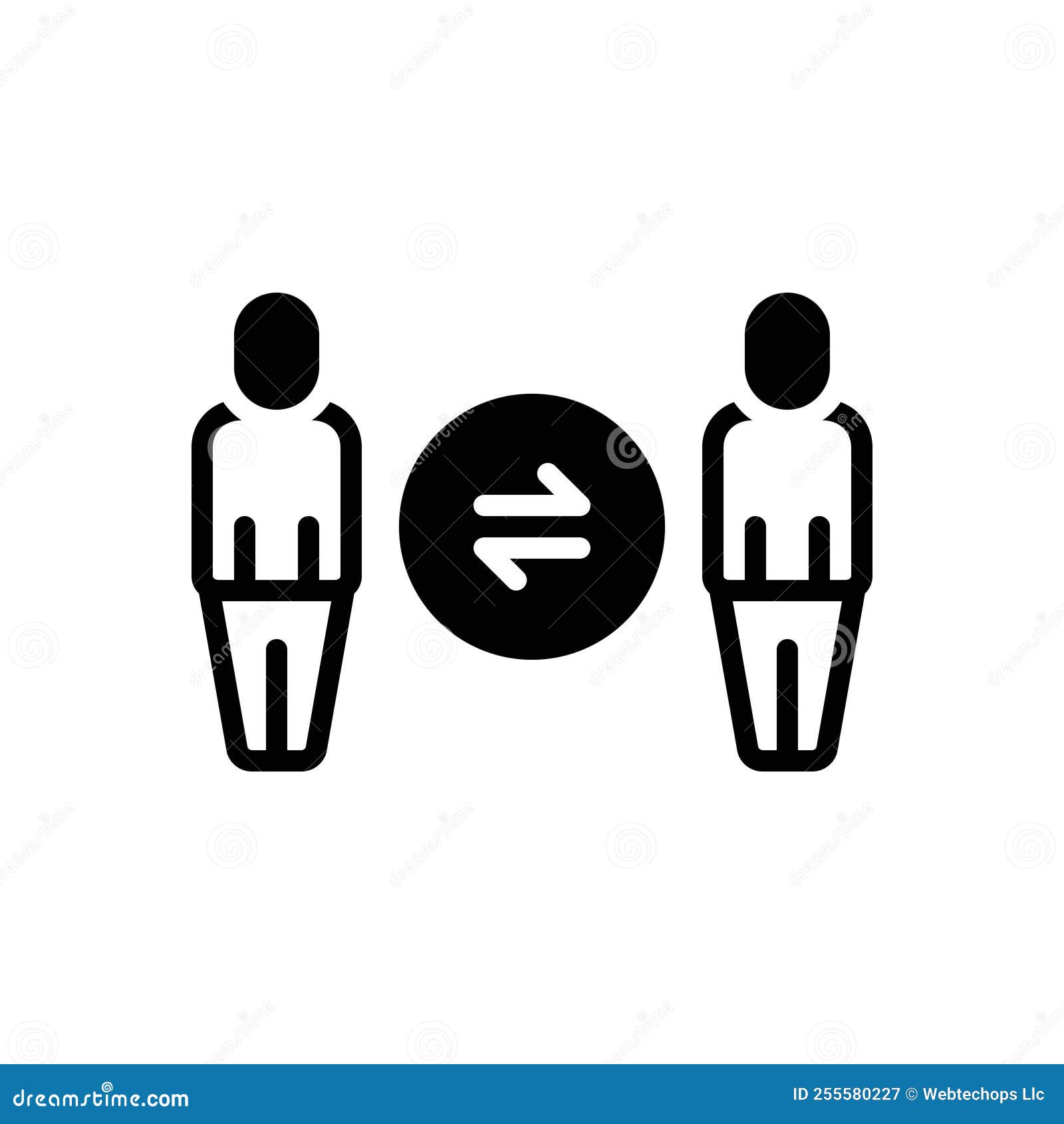 Black Solid Icon for Referred, Indicate and Friend Stock Vector ...