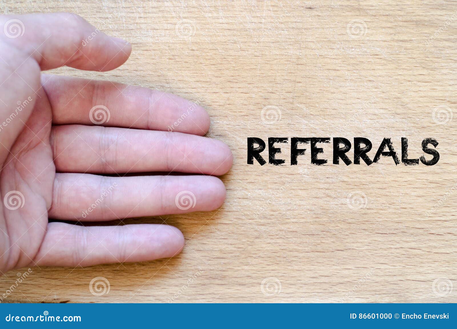 Refferals text concept stock photo. Image of share, introduction - 86601000