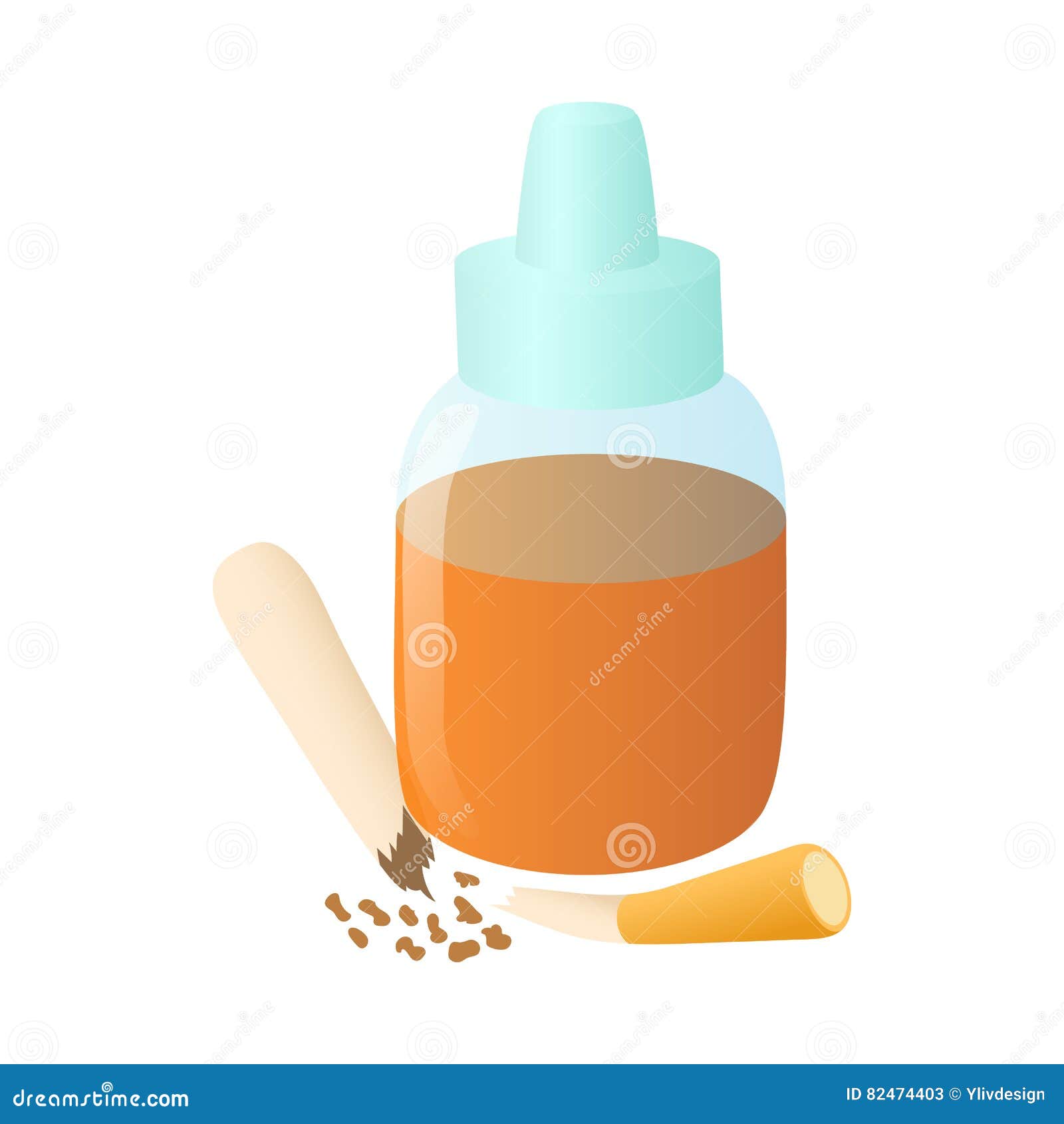 Refill Bottle With Pipette Icon, Cartoon Style Stock Photography ...