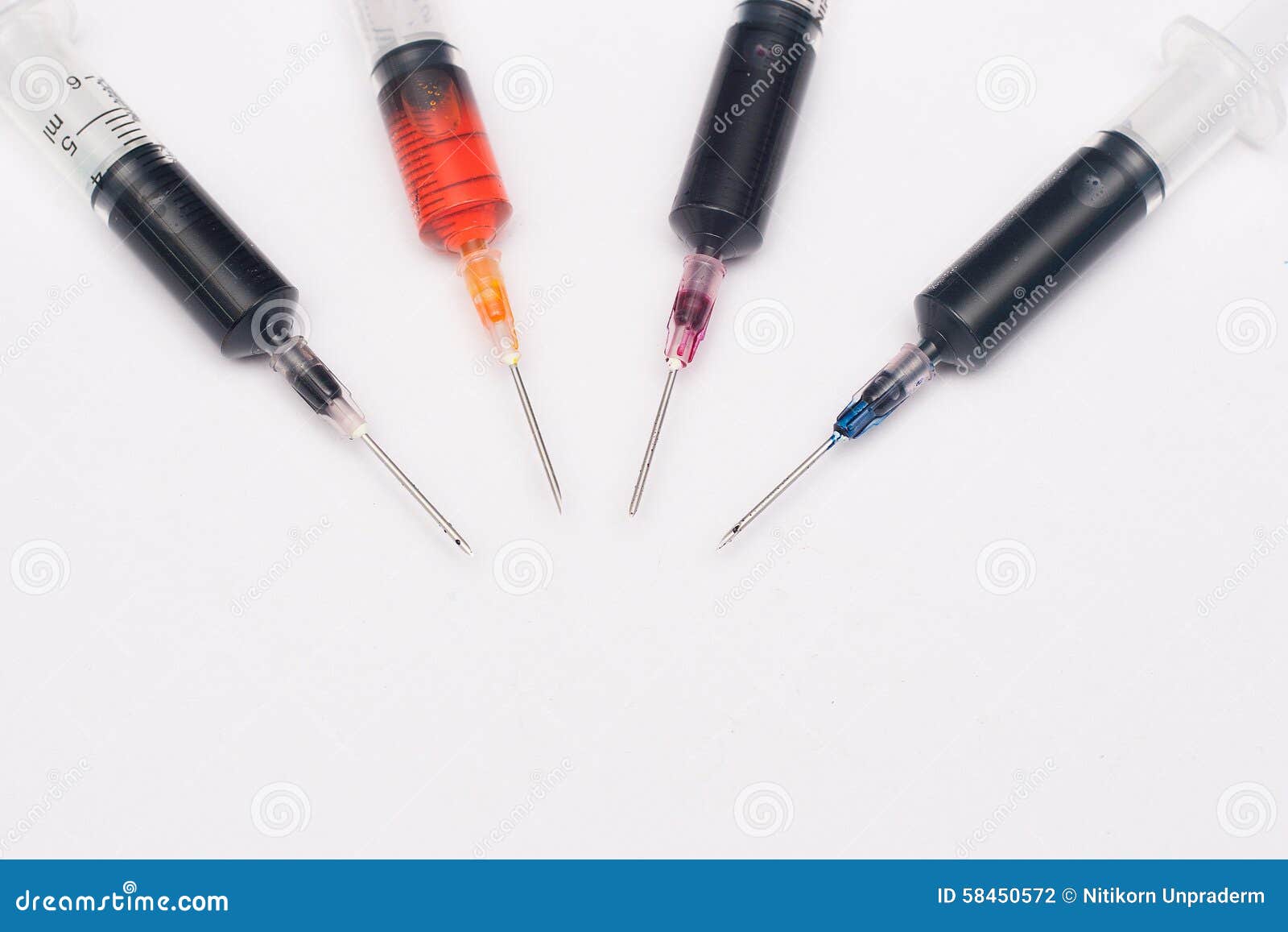 Refill Colors Ink for Inkjet Printer Stock Photo - Image of injector ...