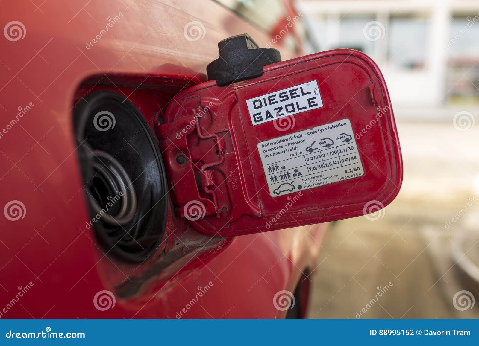 Refill Fuel Tank Digital Indicator Warning Sign Stock Image ...