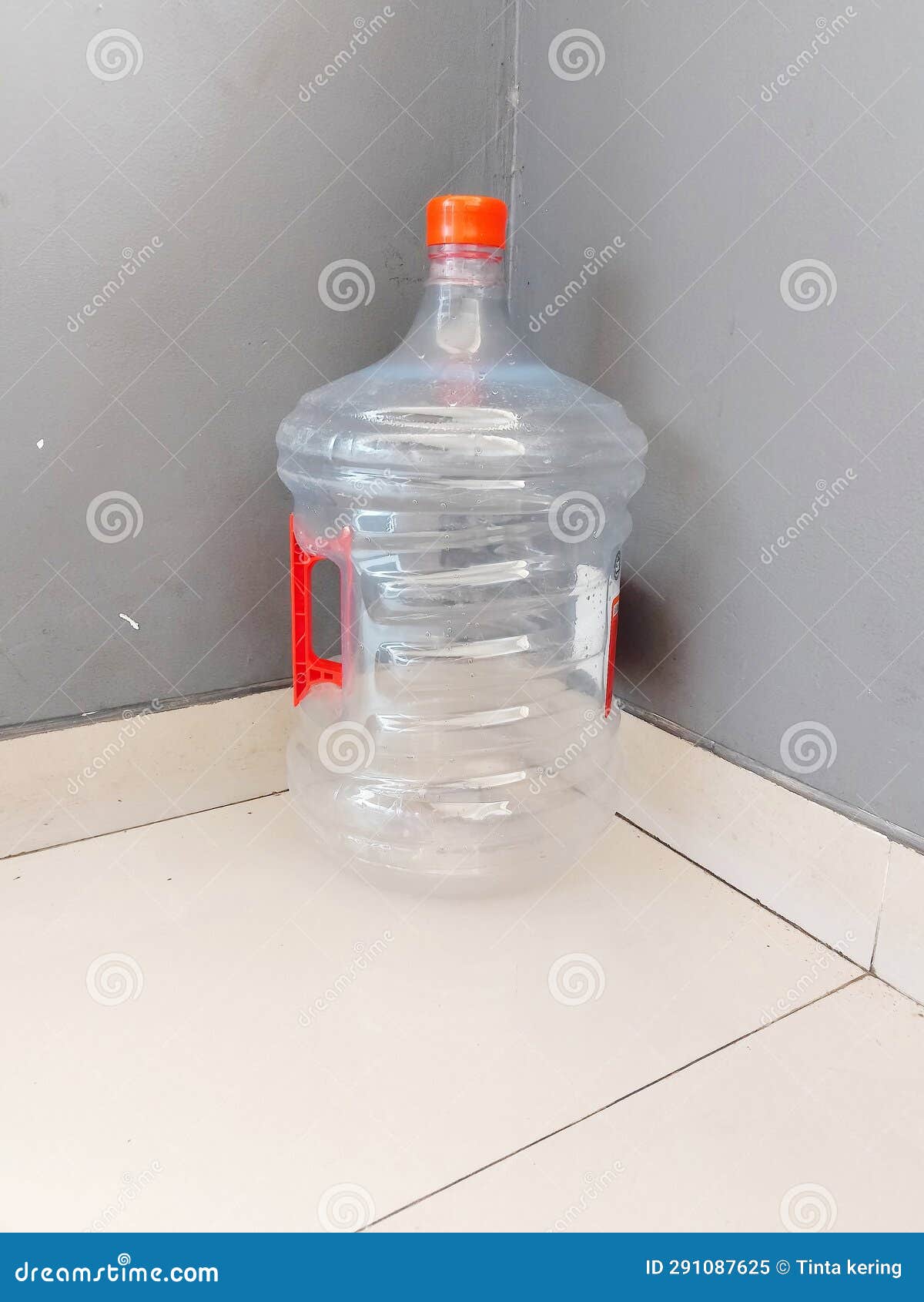 Refill Gallon of Mineral Water in the Corner of the Room. Empty Plastic ...