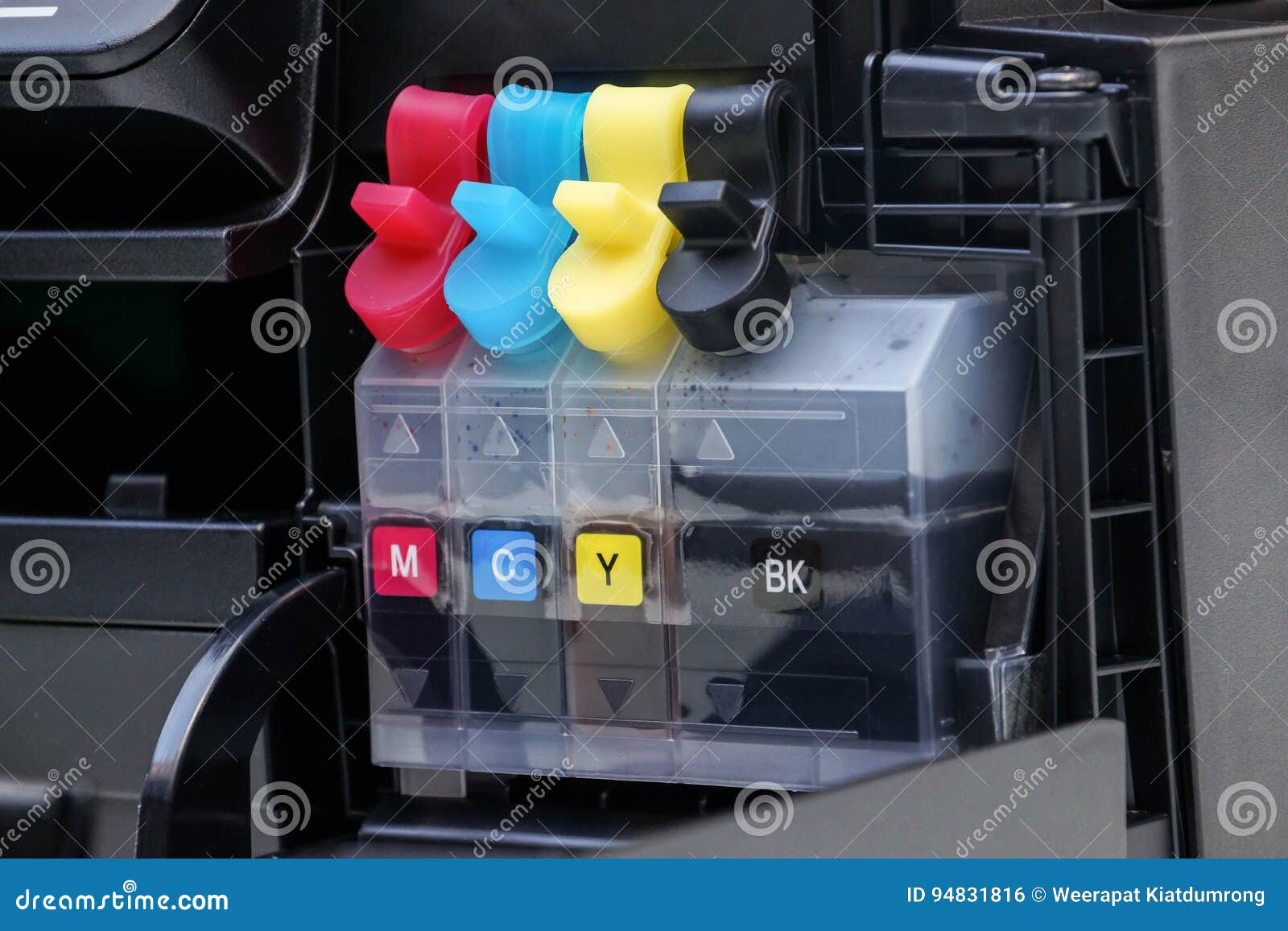 Refill ink tank stock photo. Image of replace, bottles - 94831816