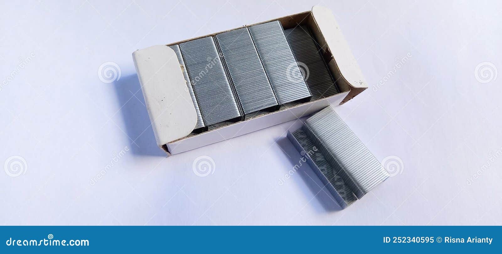 Refill Staples at the White Box Isolated on White Background Stock ...