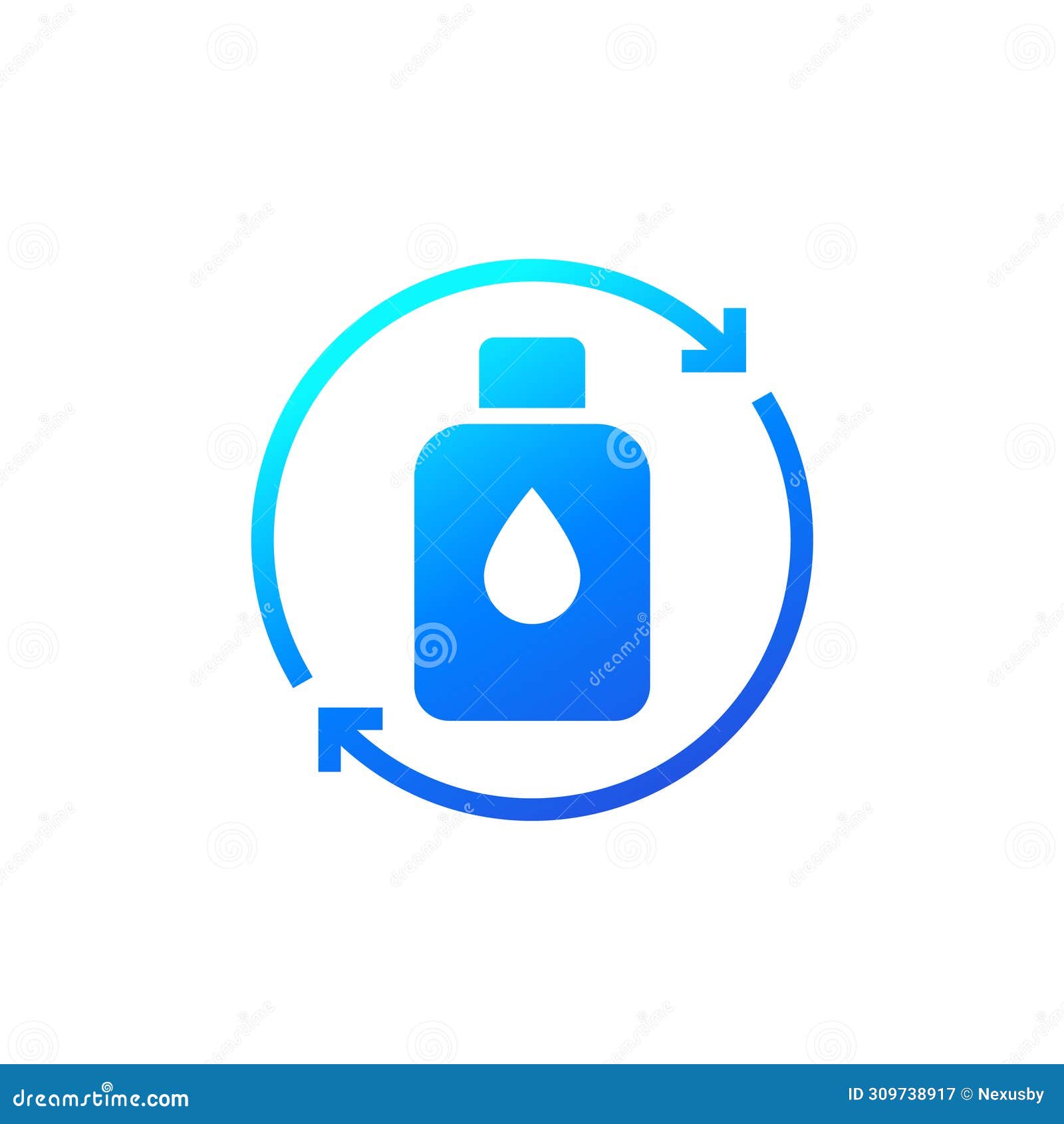 Refill Water Bottle Icon, Vector Stock Vector - Illustration of vector ...