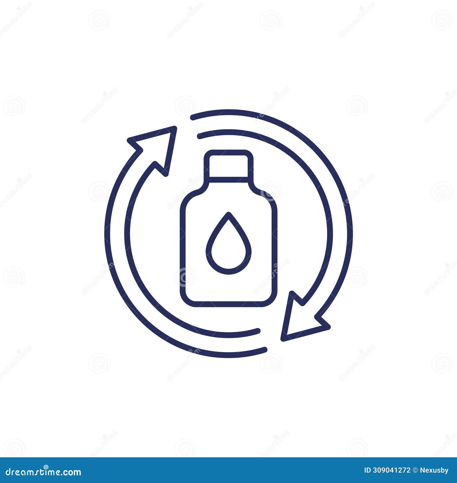 Refill Water Bottle Line Icon Stock Illustration - Illustration of line ...