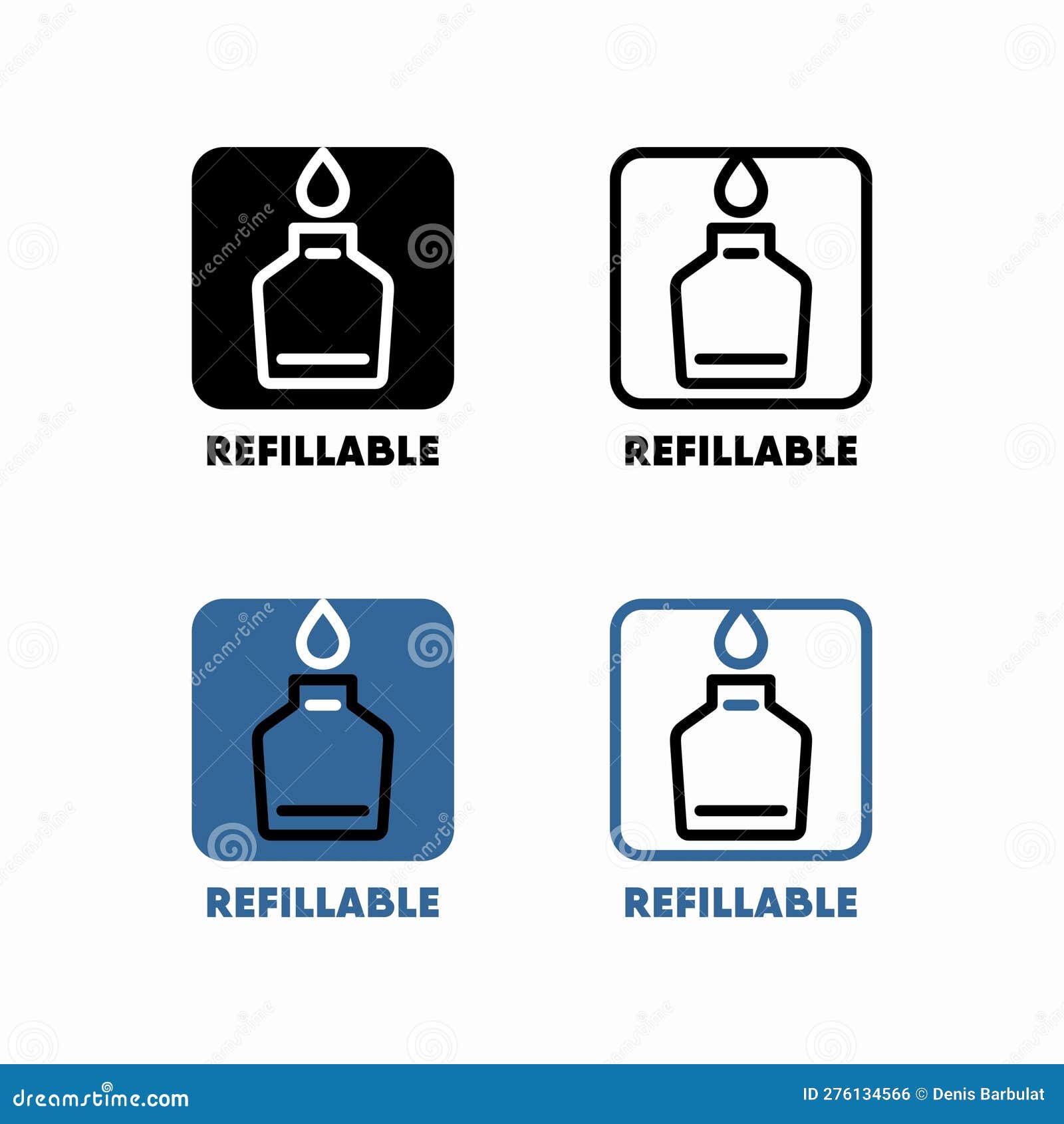 Refillable Property Vector Information Sign Stock Vector - Illustration ...